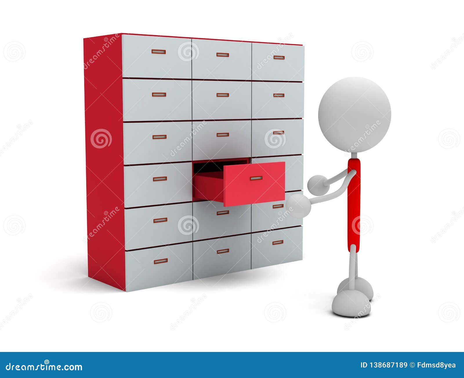 Filing cabinet stock illustration. Illustration of furniture - 138687189