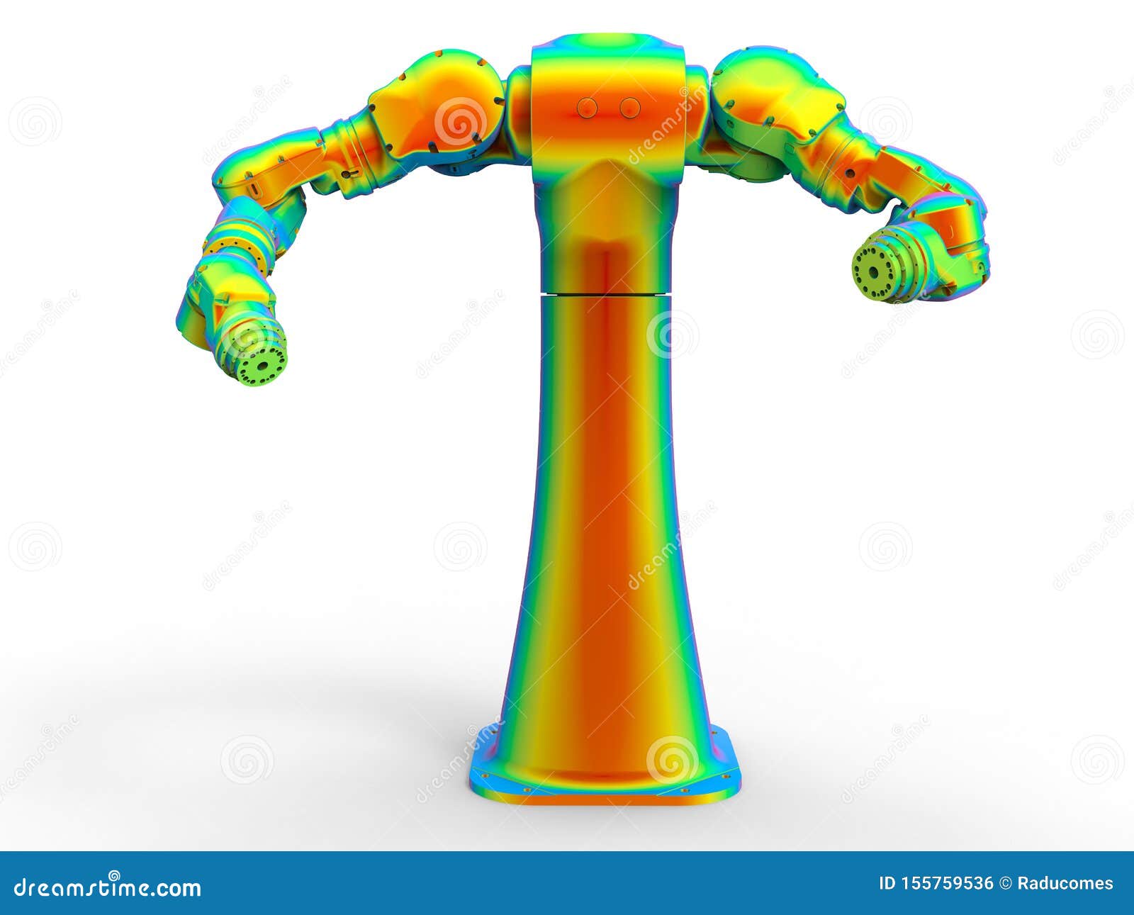 3D Rendering - Finite Element Analysis of an Industrial Robot Stock ...