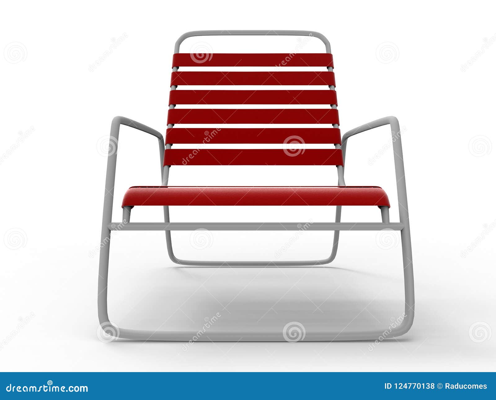 Front View of a Red Lounge Chair Stock Illustration - Illustration of ...
