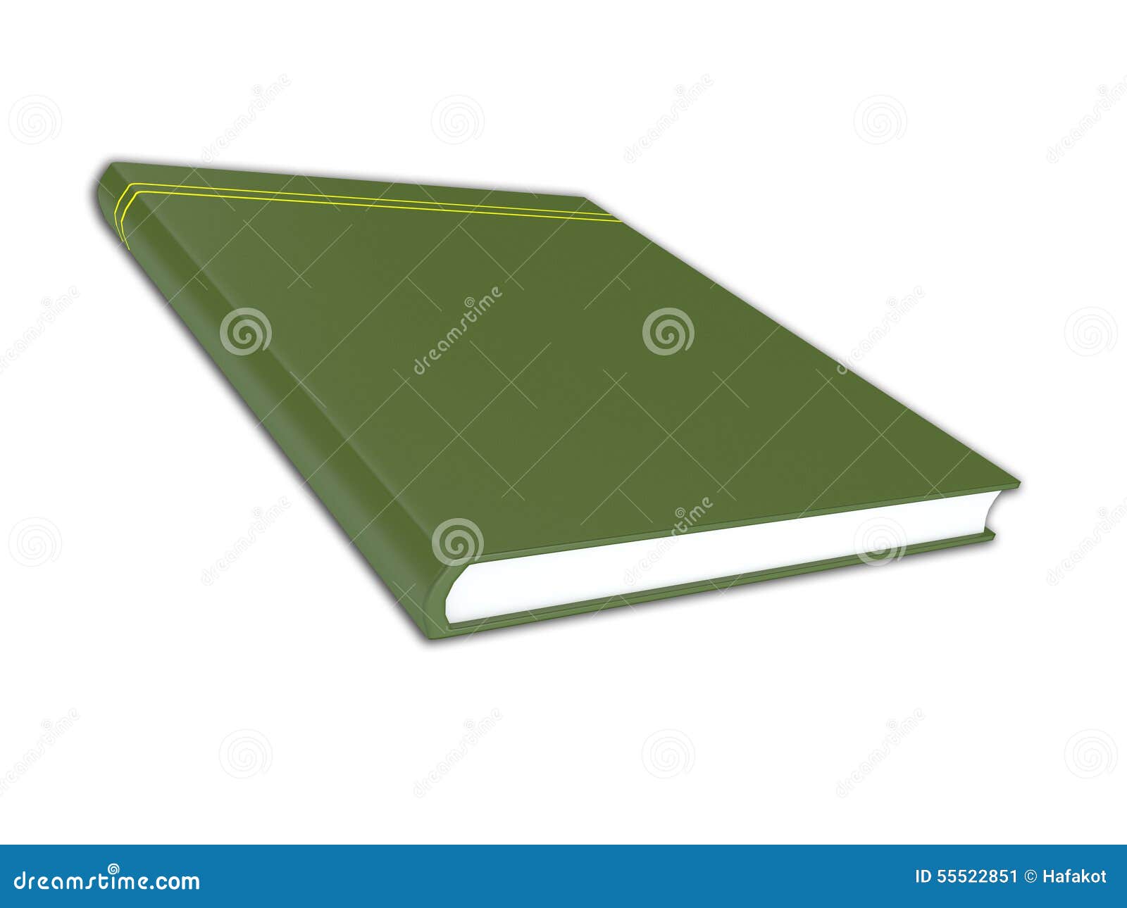 3D Render Illustration of Generic Green Book Stock Illustration ...