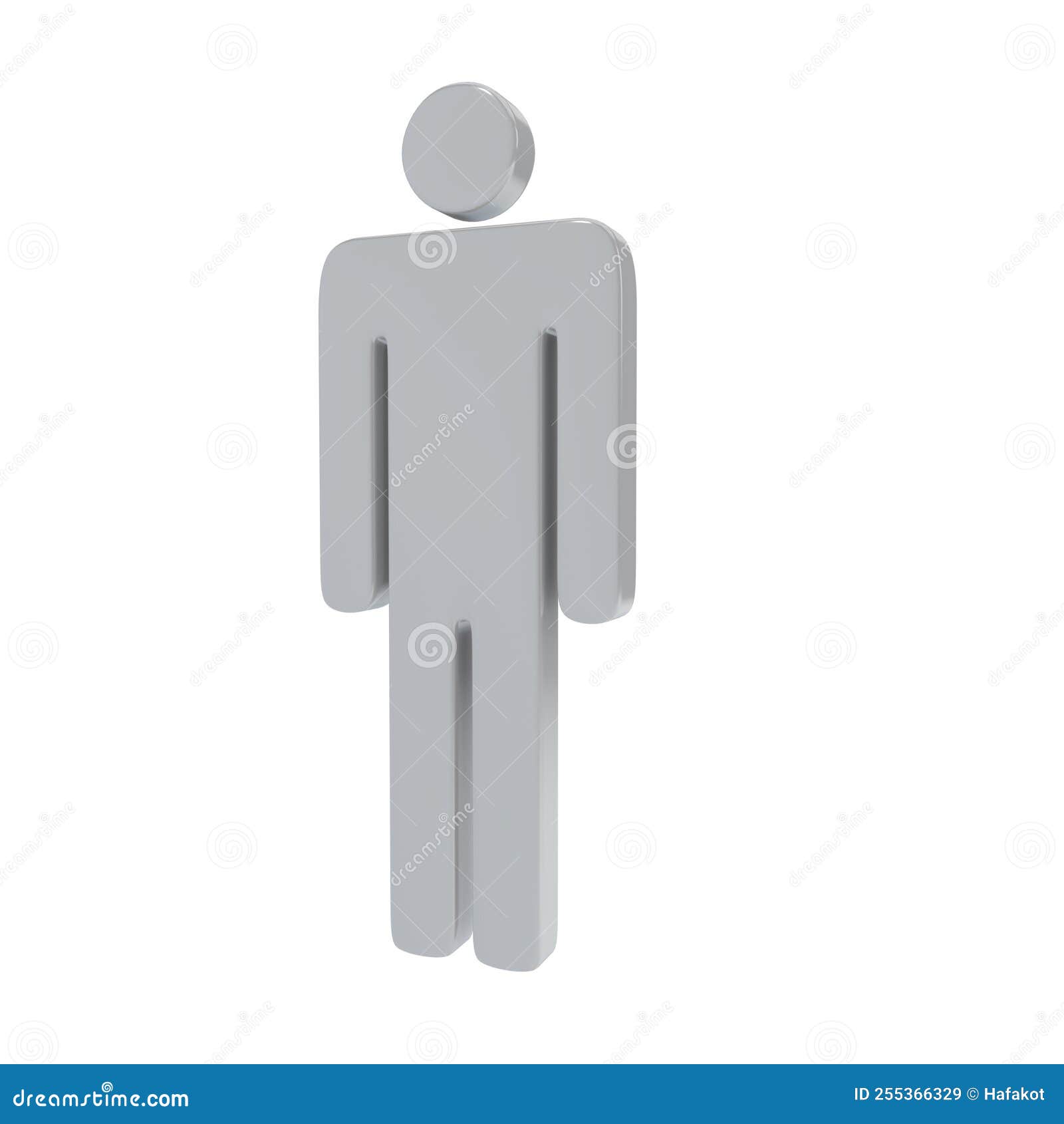 3d Render Illustration of Generic Man Symbol Stock Illustration ...