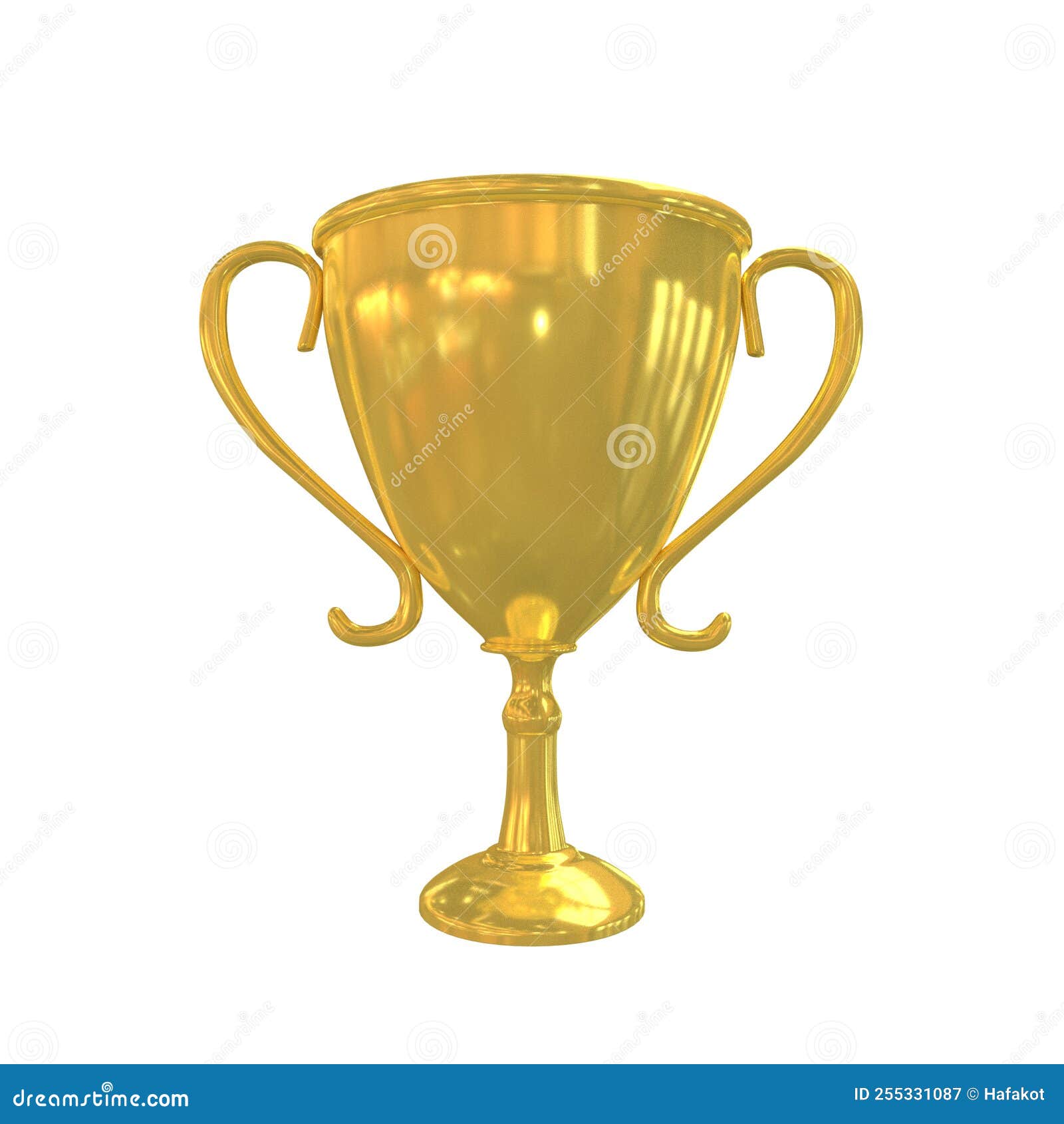 3d Render Illustration of a Golden Champion Trophy for Awarding Stock ...
