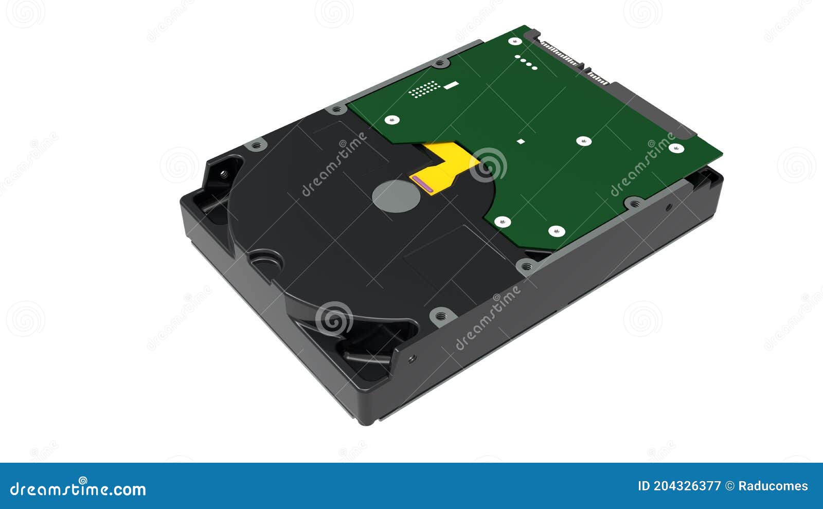 3D Rendering - Hard Disk Model Stock Illustration - Illustration of ...