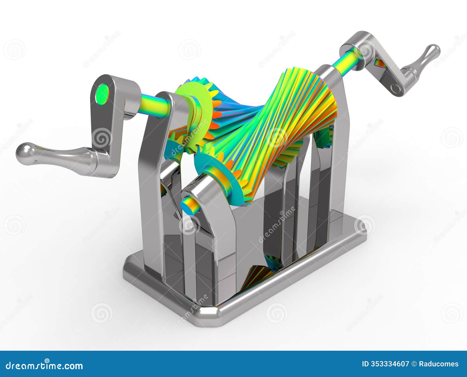 3d Rendering - Helical Bevel Gear Assembly Stock Illustration ...