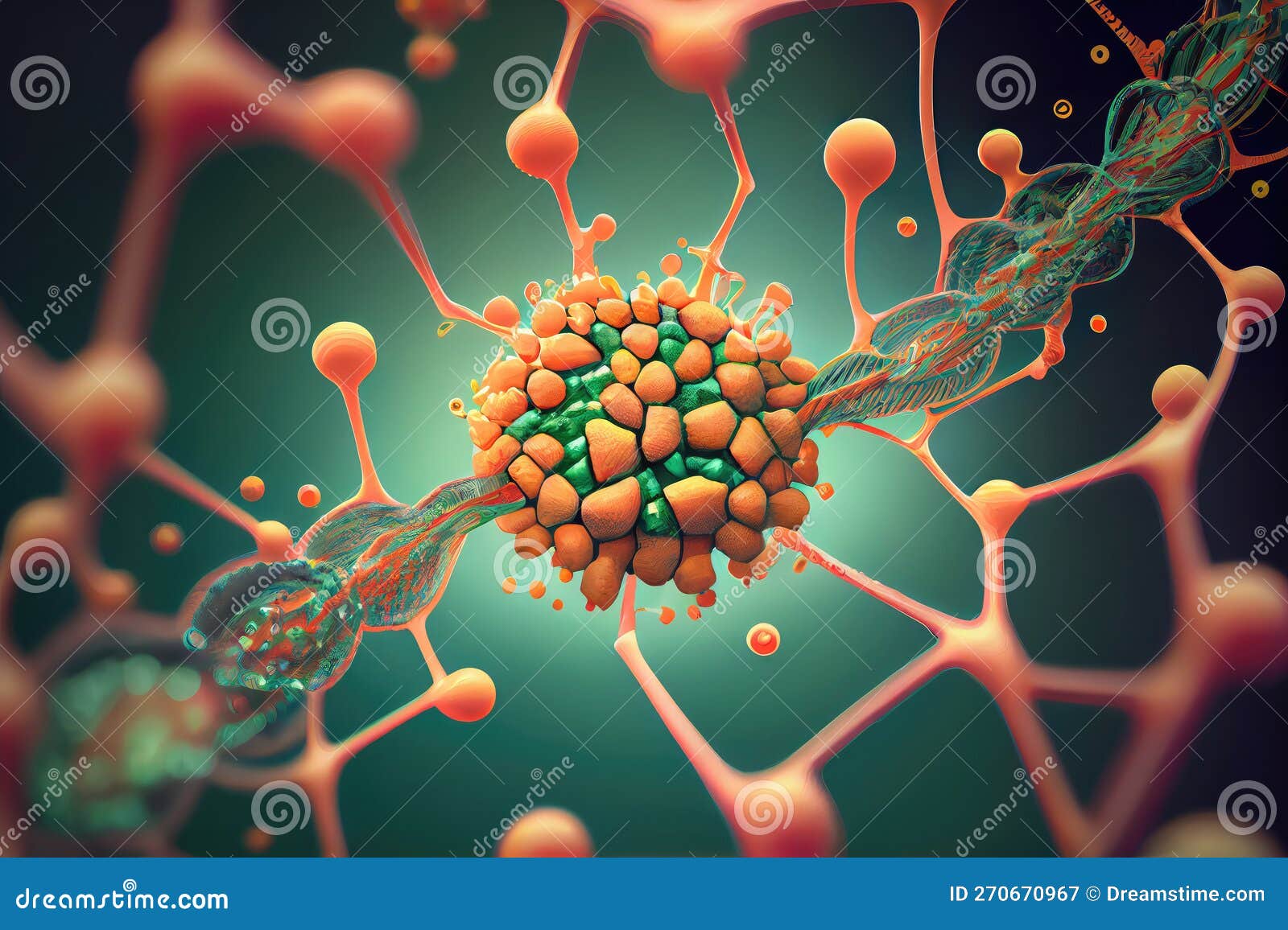 3d Render Illustration of Human Cell Close Up Magnified Stock ...