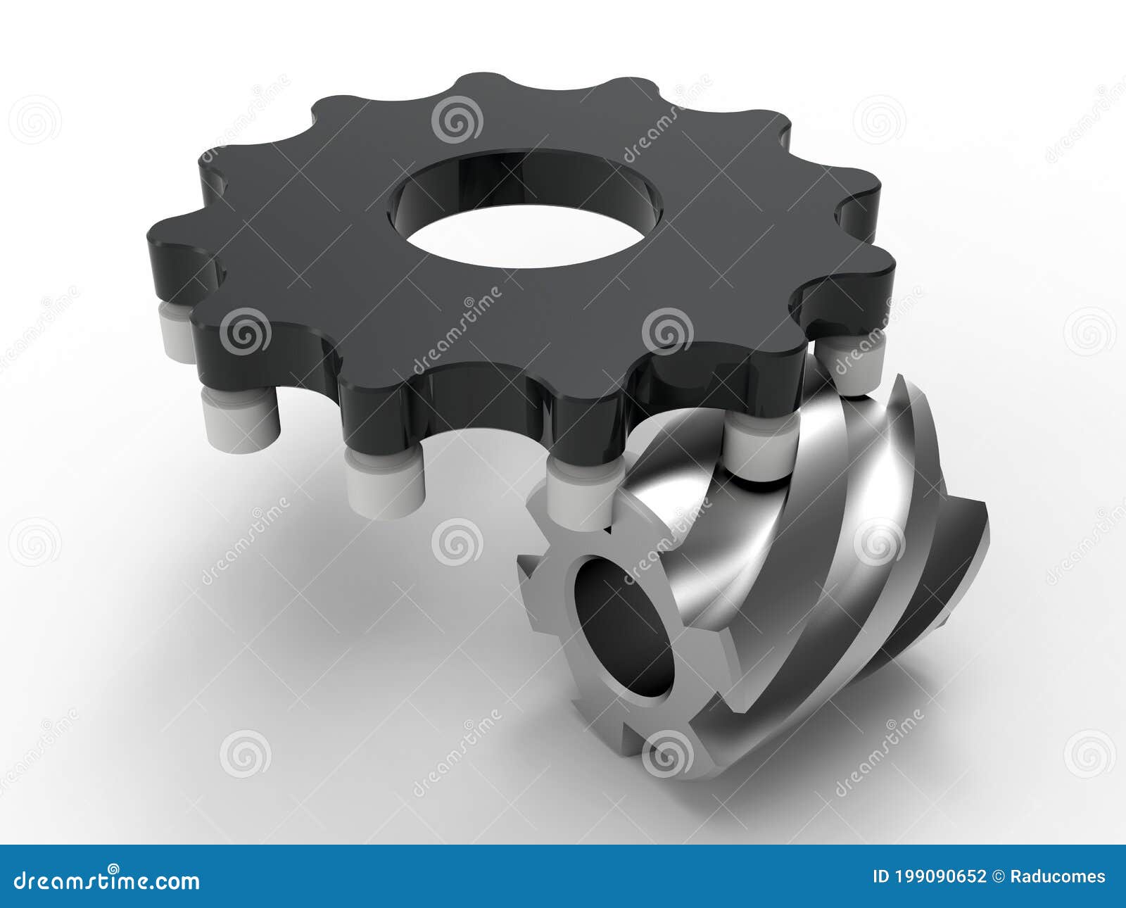 3D Rendering - Inclined Cog Assembly Stock Illustration - Illustration of machine, composition ...