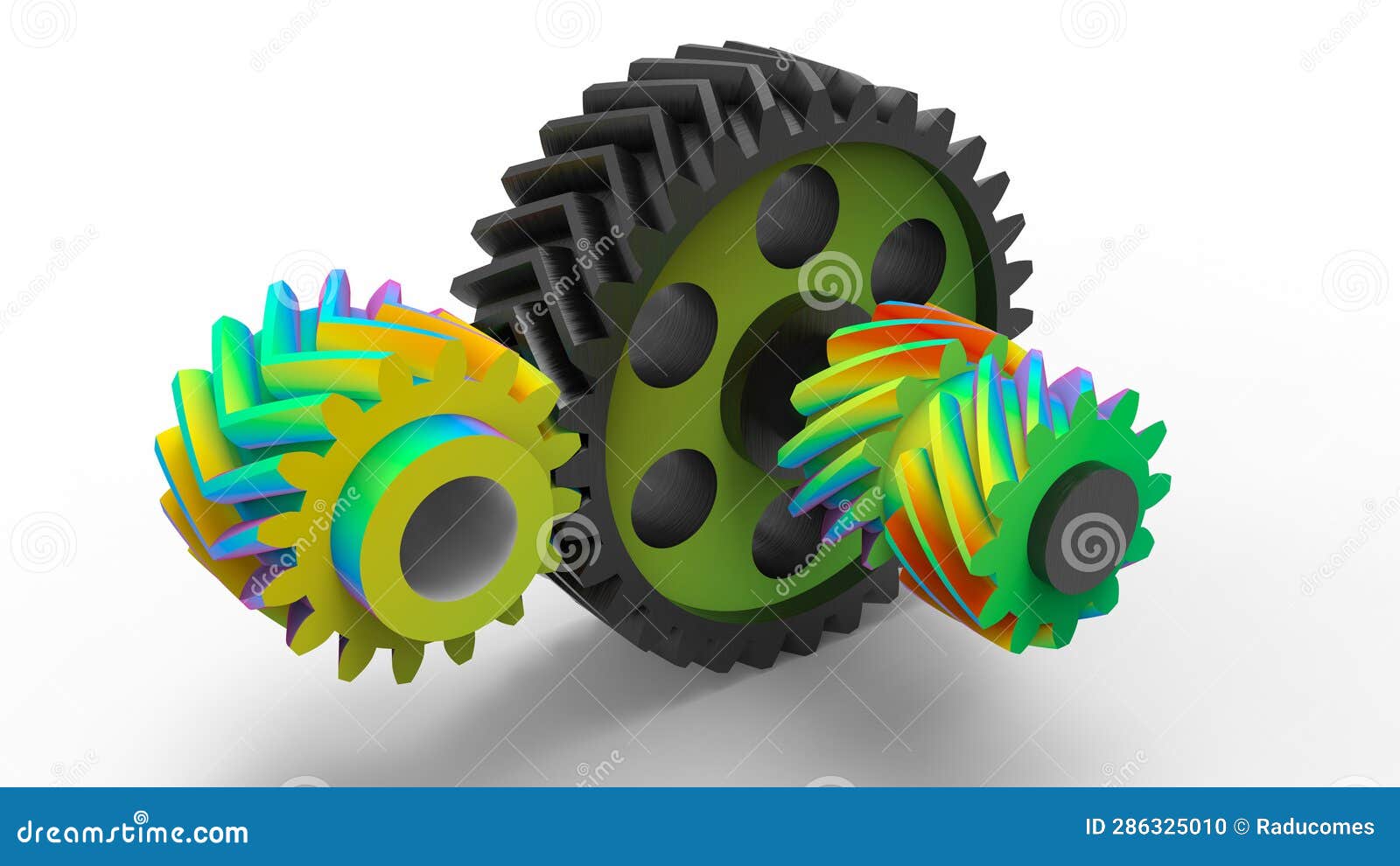 3D Rendering - Finite Element Analysis of a Simple Gear Assembly Stock ...