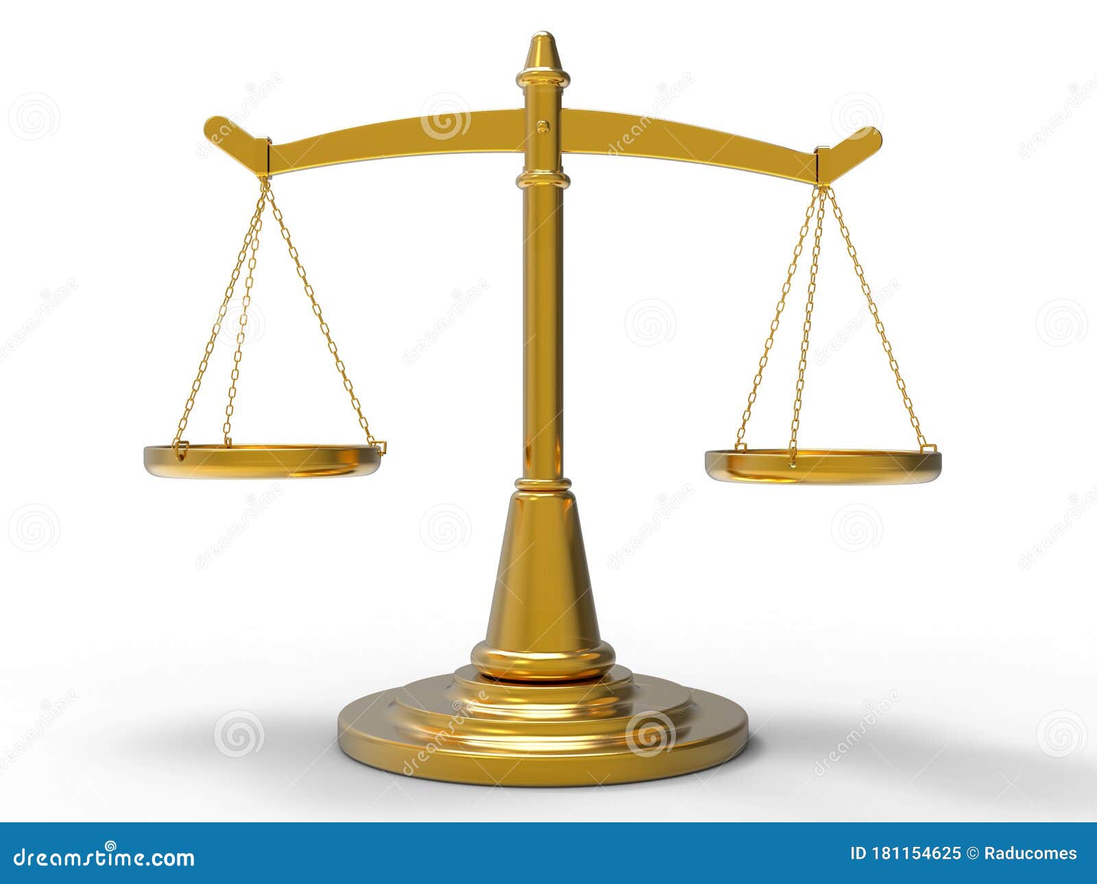 3D Rendering - Isolated Golden Scale Stock Illustration - Illustration ...