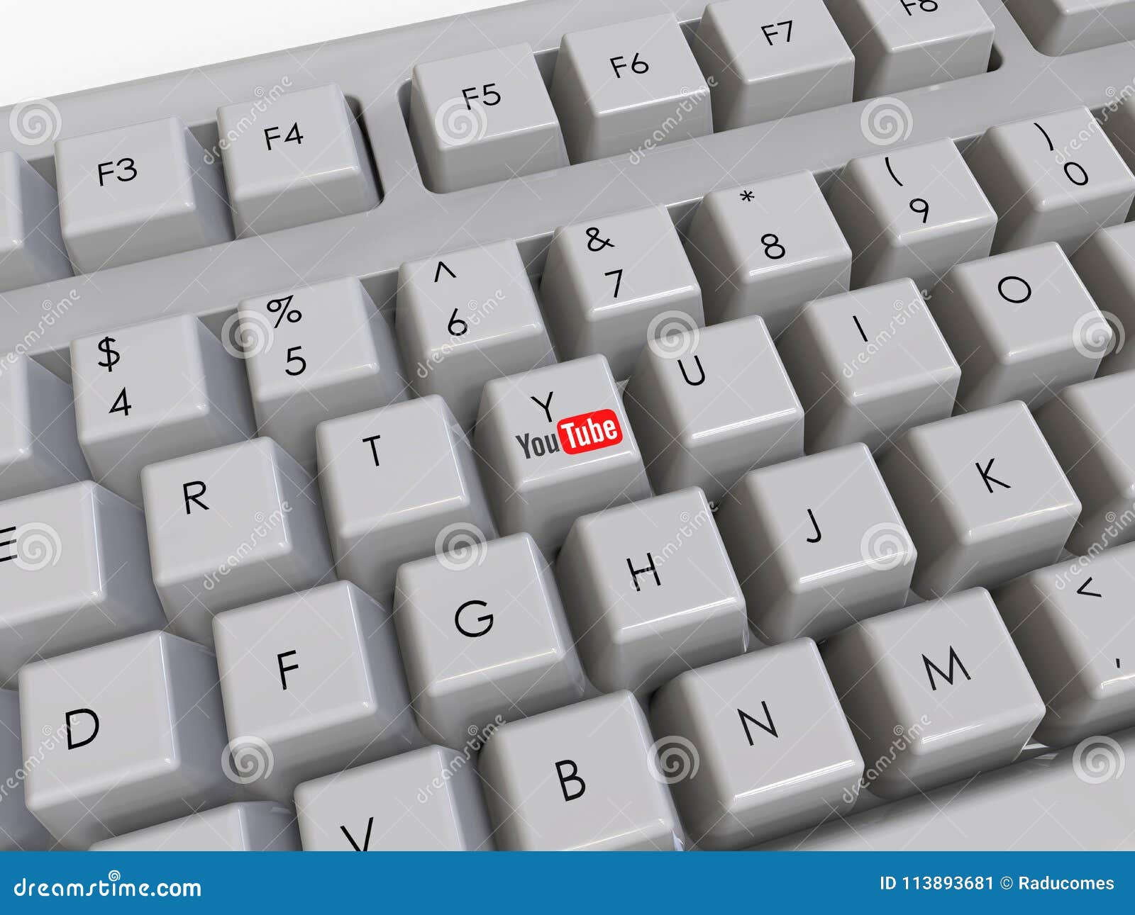 Youtube Keyboard Dedicated Button Editorial Photo - Illustration of ...
