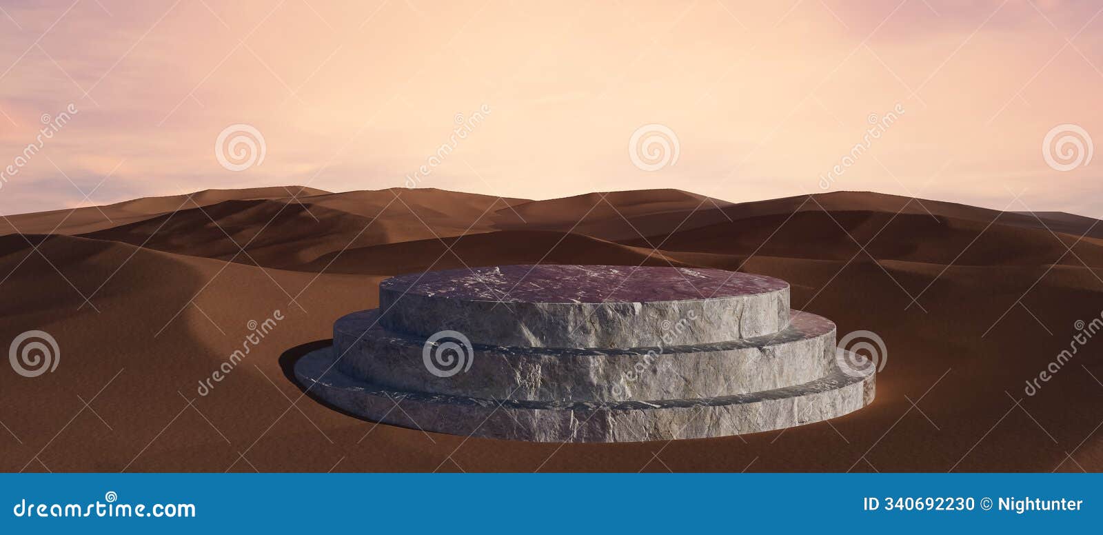 Large, Circular, Blue-tinted Object With Red Border Stands Amidst Sea ...