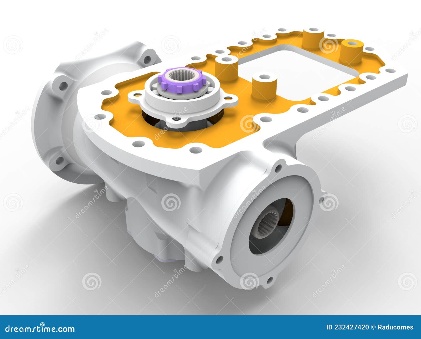 3D Rendering - Mechanical Assembly Housing Stock Illustration ...
