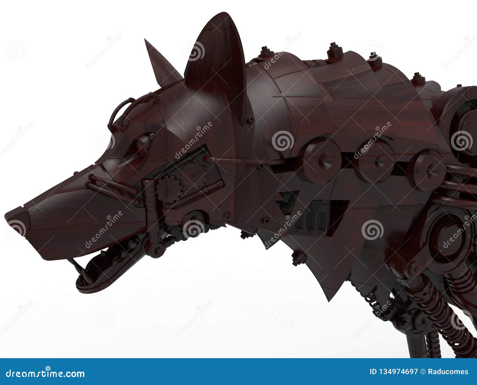 3d Render Mechanical Model Isolated On White Background. Royalty-Free ...