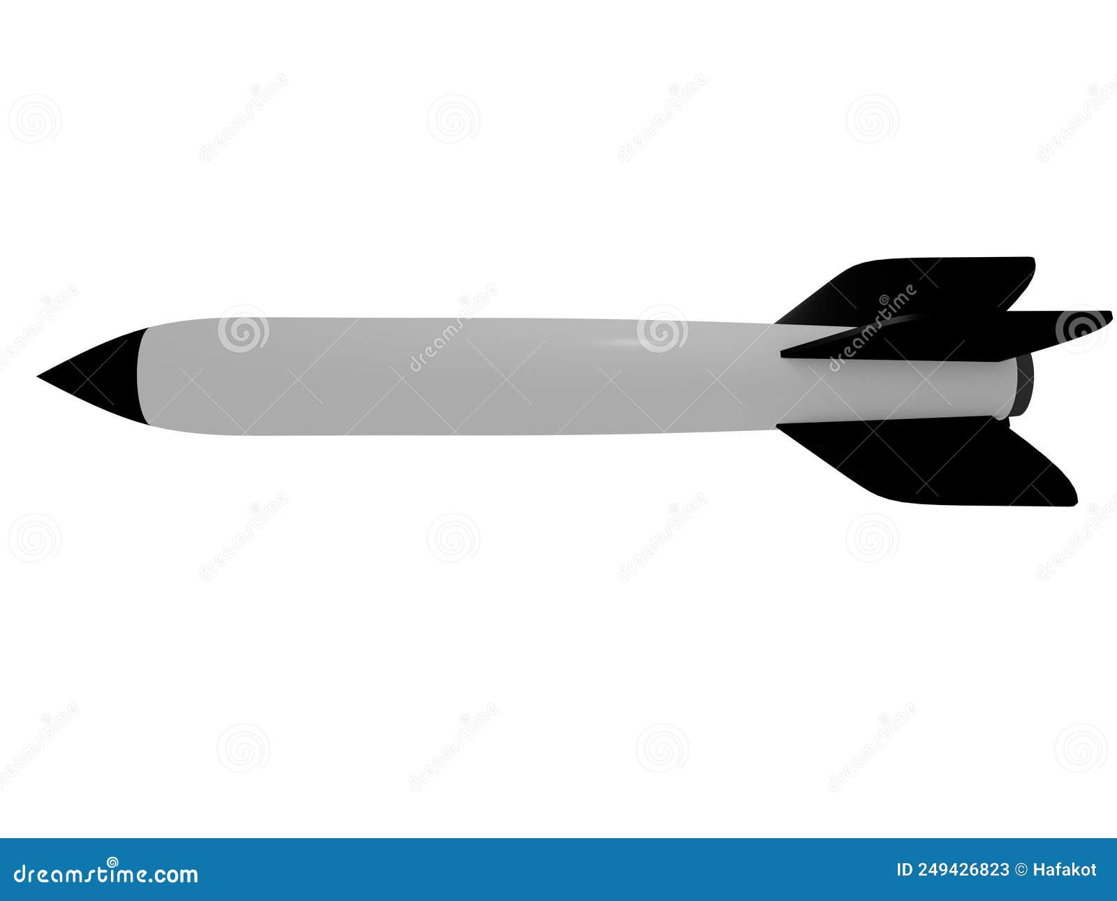 Missile Isolated on White Background Stock Illustration - Illustration ...