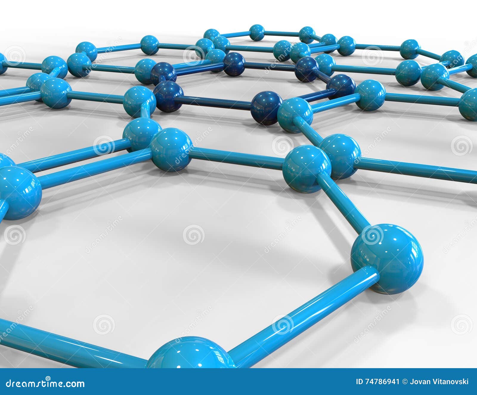 3d Render Illustration of Molecular Mesh Structure Stock Illustration ...