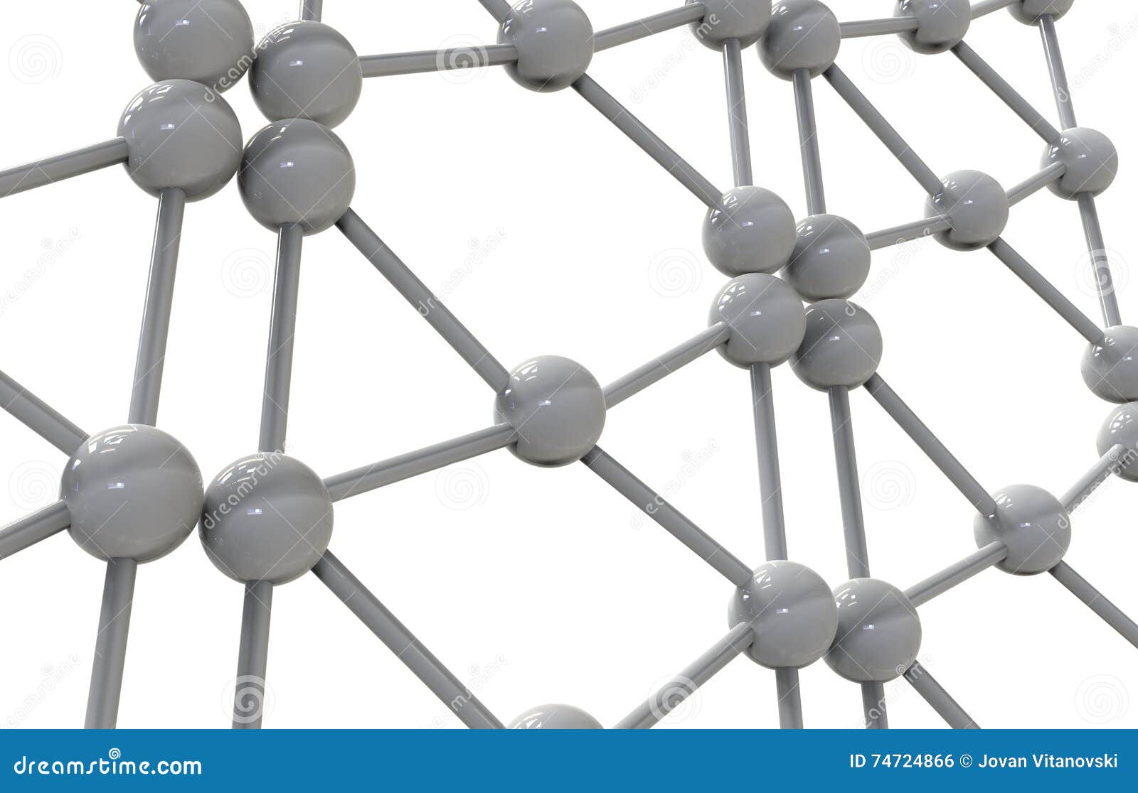 3d Render Illustration of Molecular Mesh Structure Stock Illustration ...