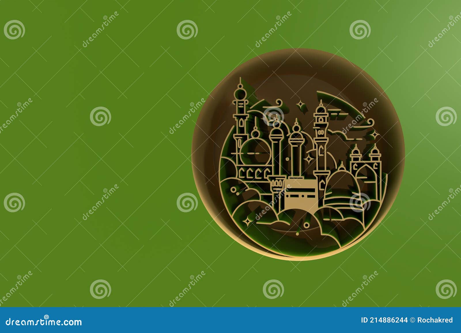 The Illustration Of Mosque Logos. Mosque Logo Isolated On Yellow ...