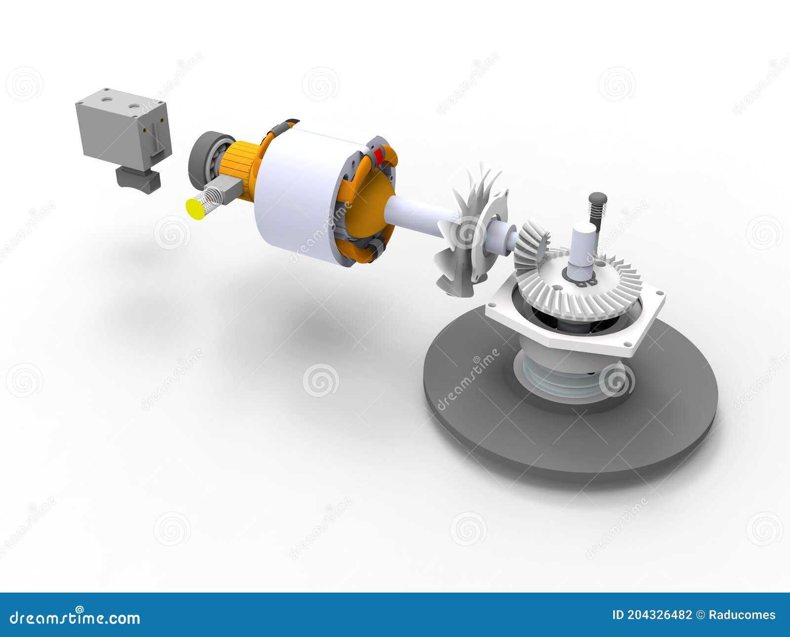 3D Rendering - Mechanical Components Exploded View Stock Illustration ... 3D Rendering - Mechanical Components Exploded View Stock Illustration ...