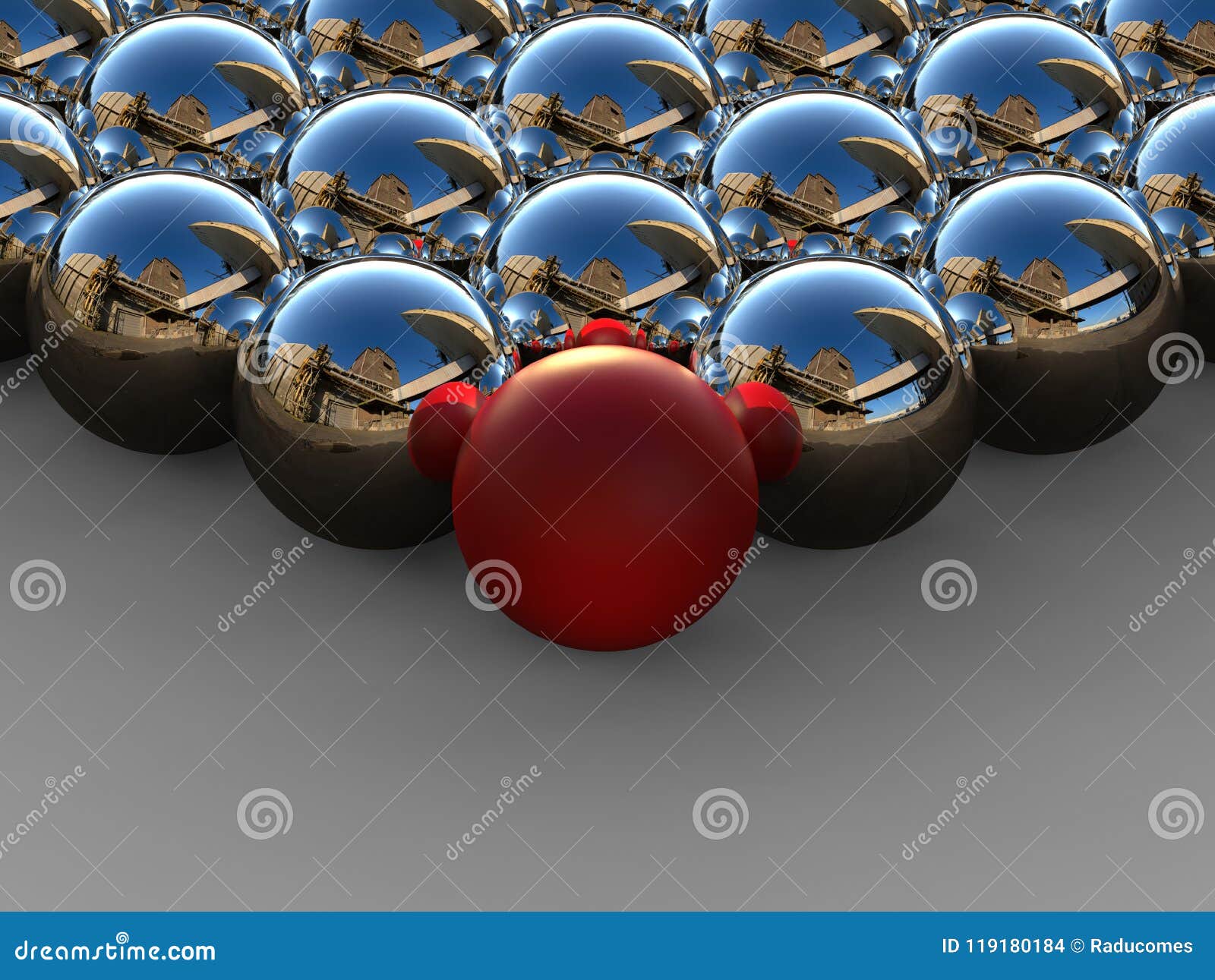 Sphere Leader - Reflection Influence Stock Illustration - Illustration ...