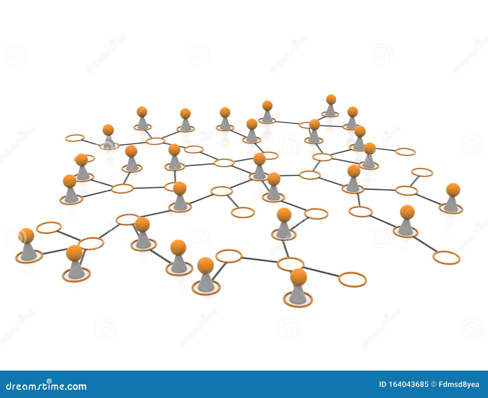 Network with circles stock illustration. Illustration of link - 164043685