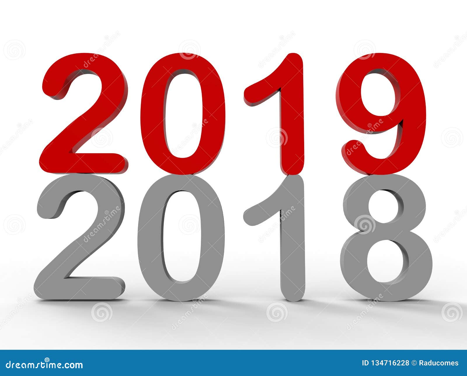 2019 over 2018 concept stock illustration. Illustration of positioned ...