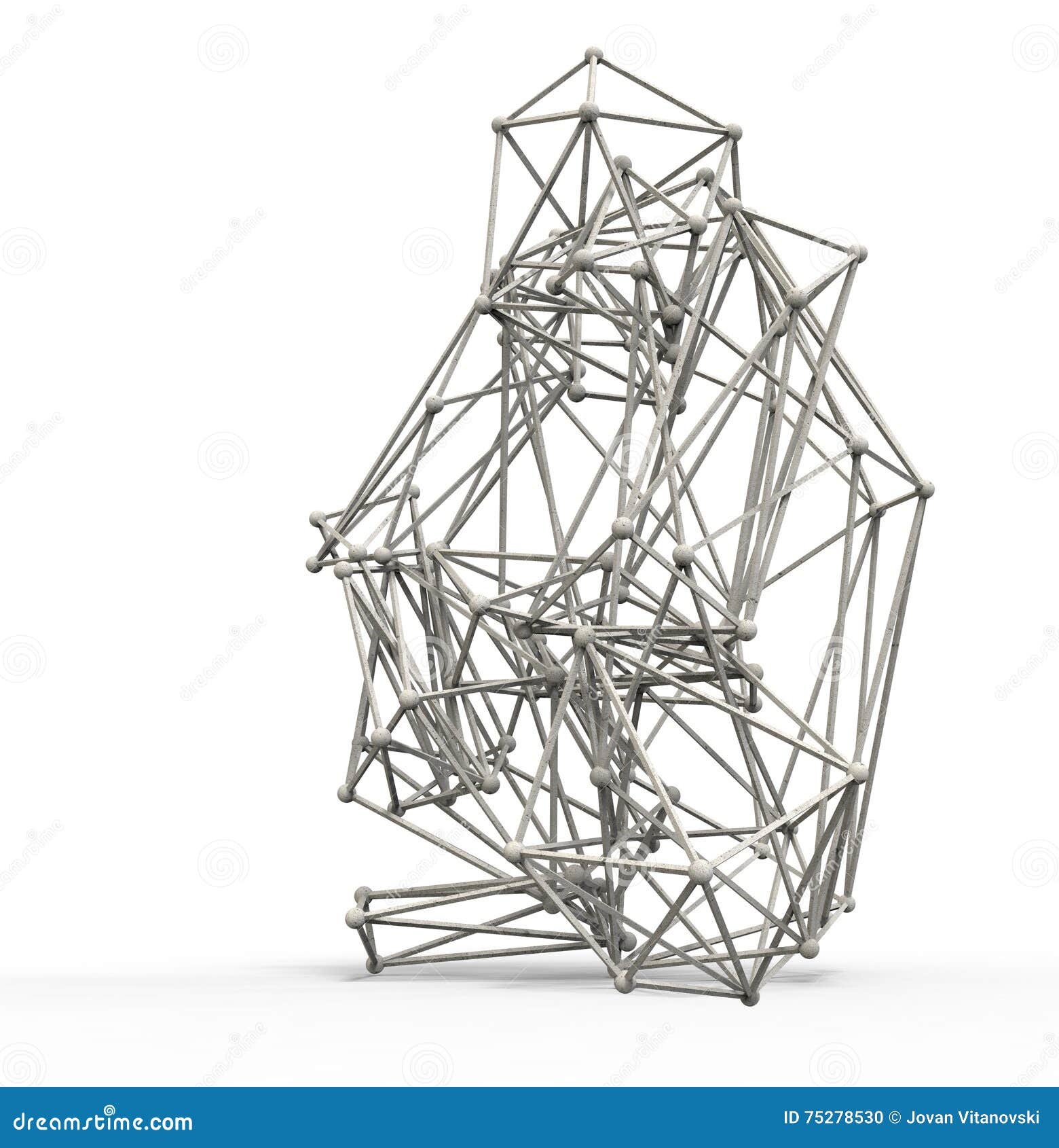 3d Render Illustration Ofmonkey Structure Stock Illustration ...