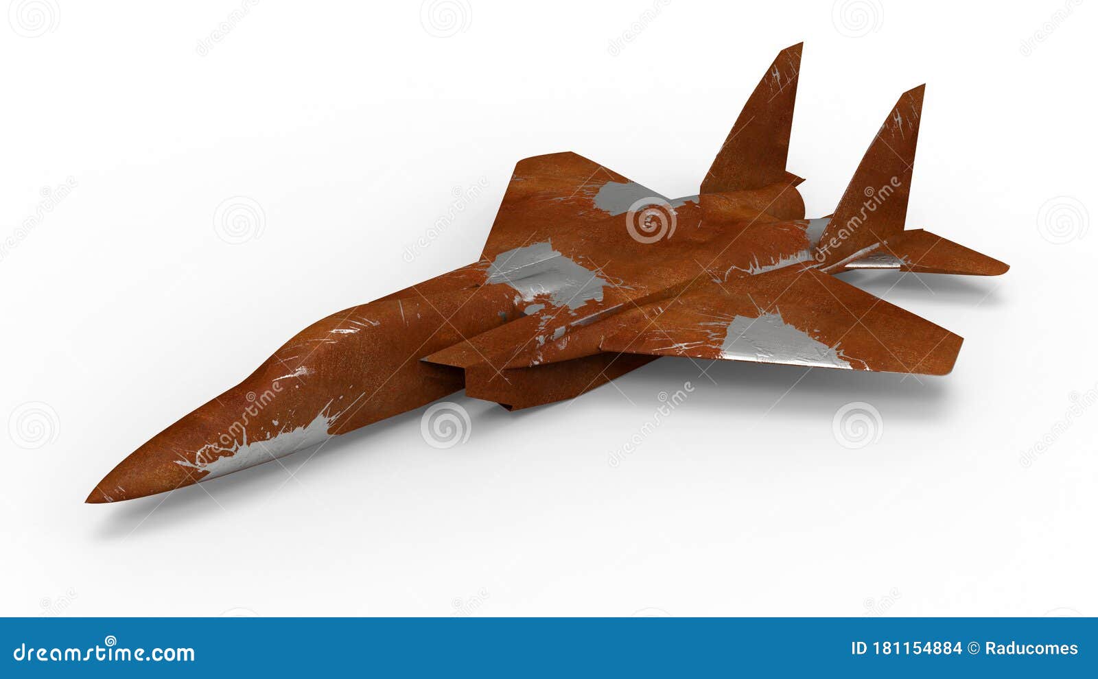 3D Rendering - Old Fighter Jet Plane Stock Illustration - Illustration ...