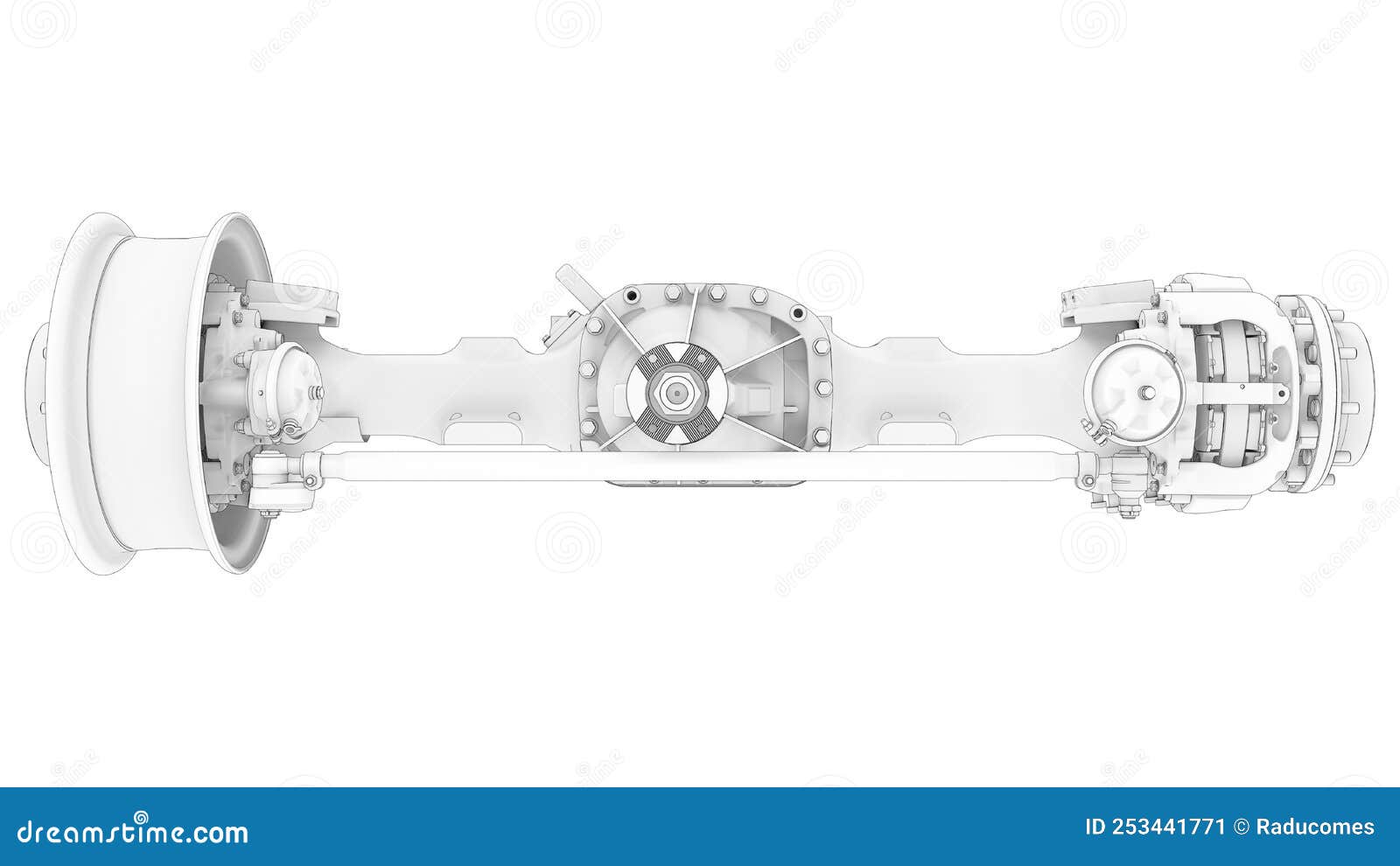 3D Rendering - Car Front Axel View Stock Illustration - Illustration of ...