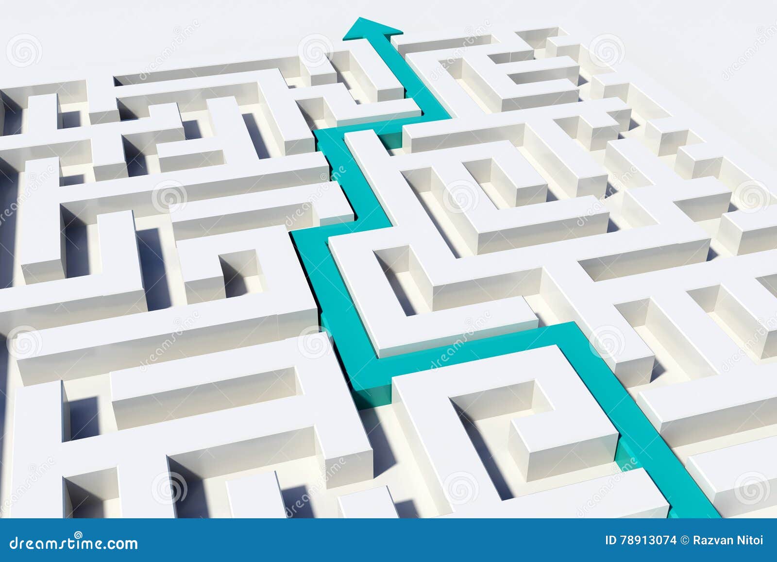 The Way through the Labyrinth Stock Illustration - Illustration of ...