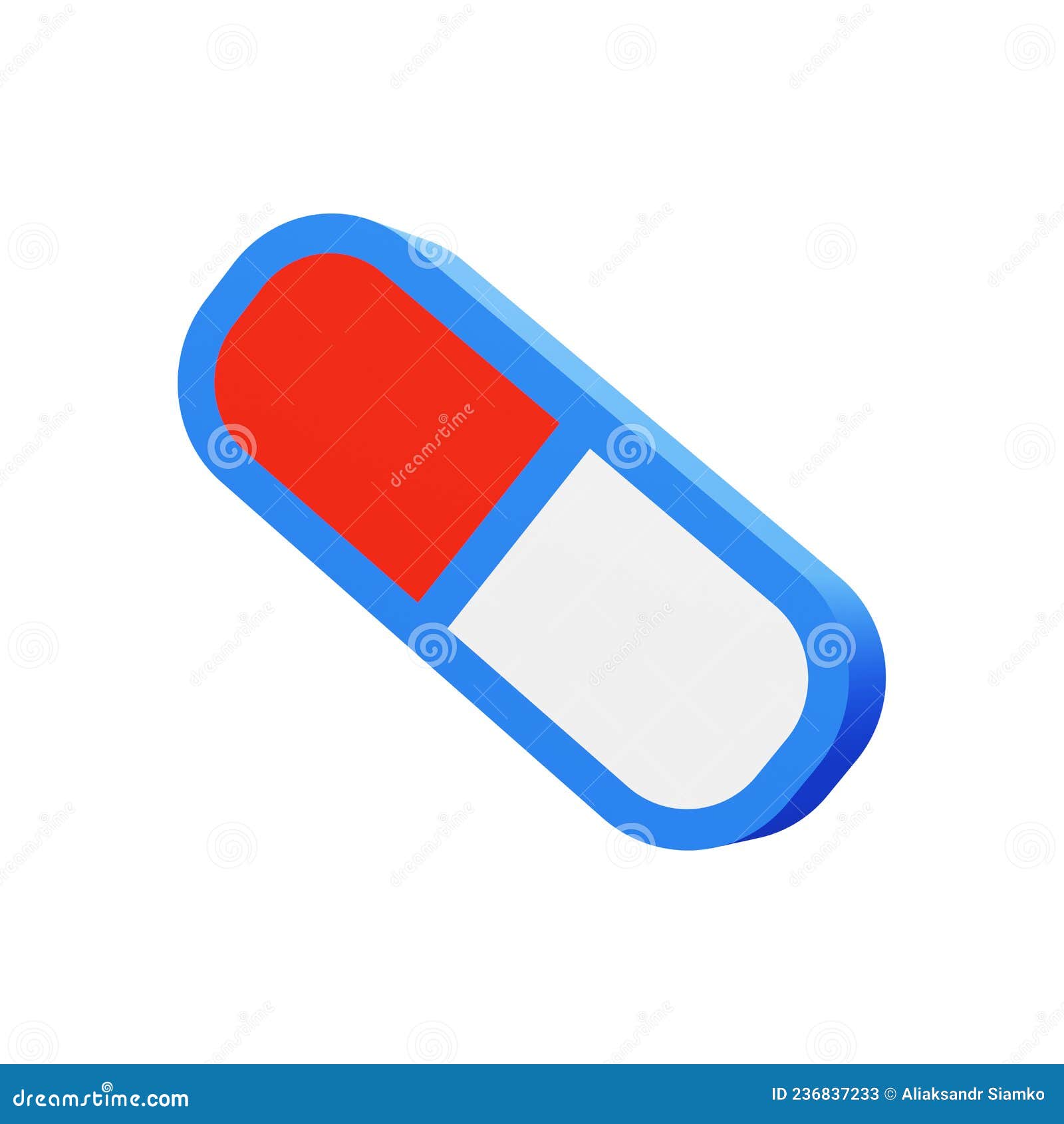 3d Render Illustration. Pill Icon Stock Illustration - Illustration of ...