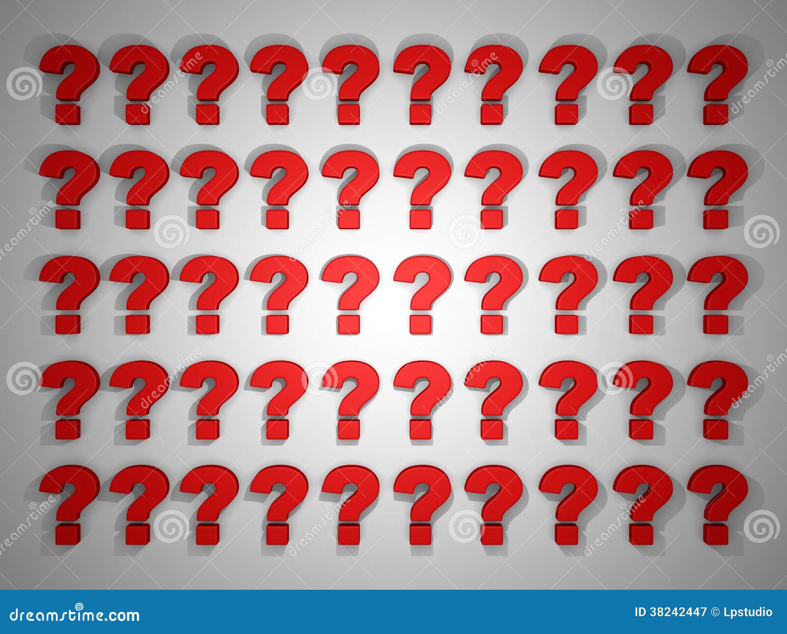 3d Render Illustration of Question Mark Blocks. Stock Illustration ...