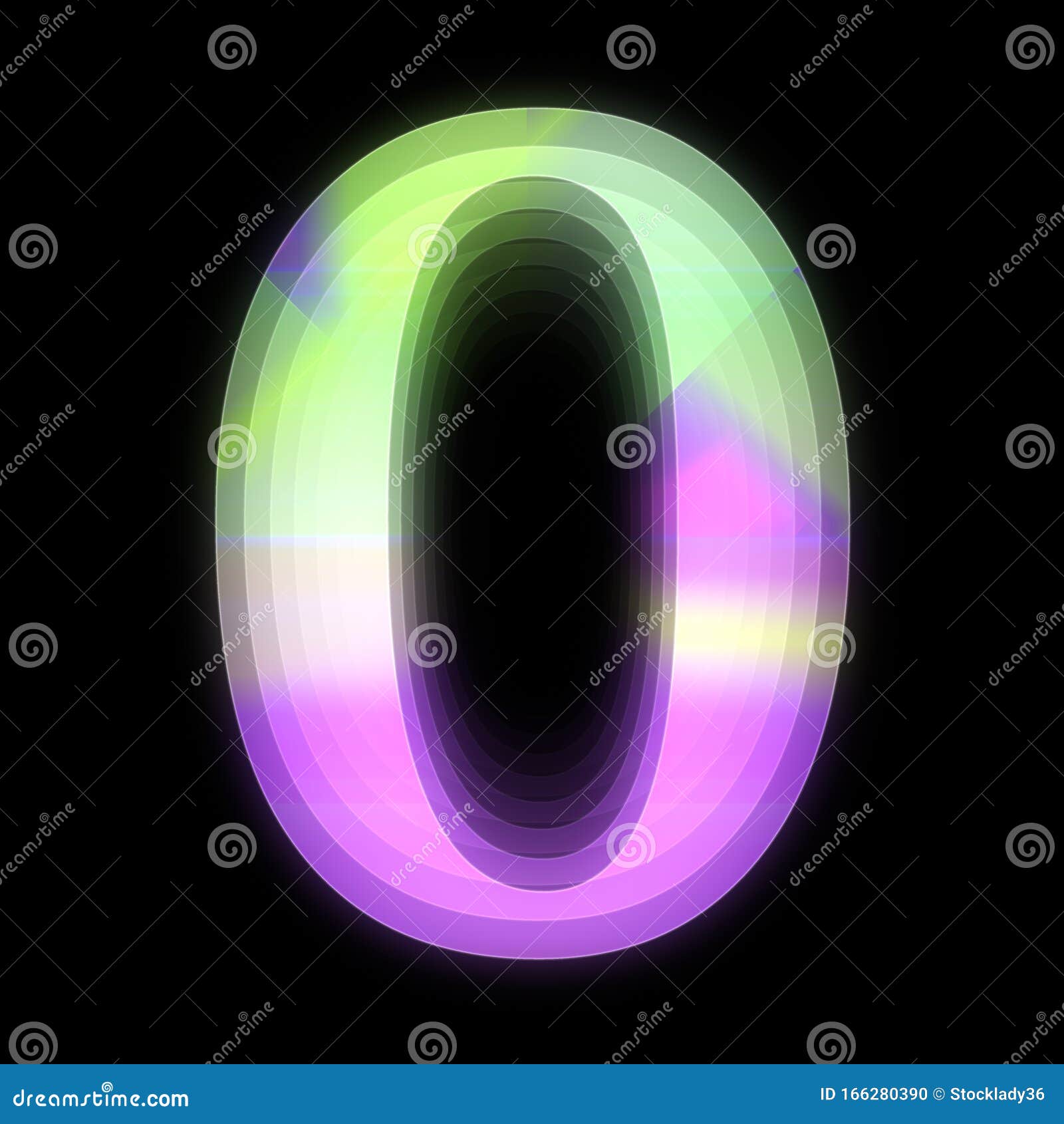 3D Render Illustration of Rainbow Capital Number Stock Illustration ...