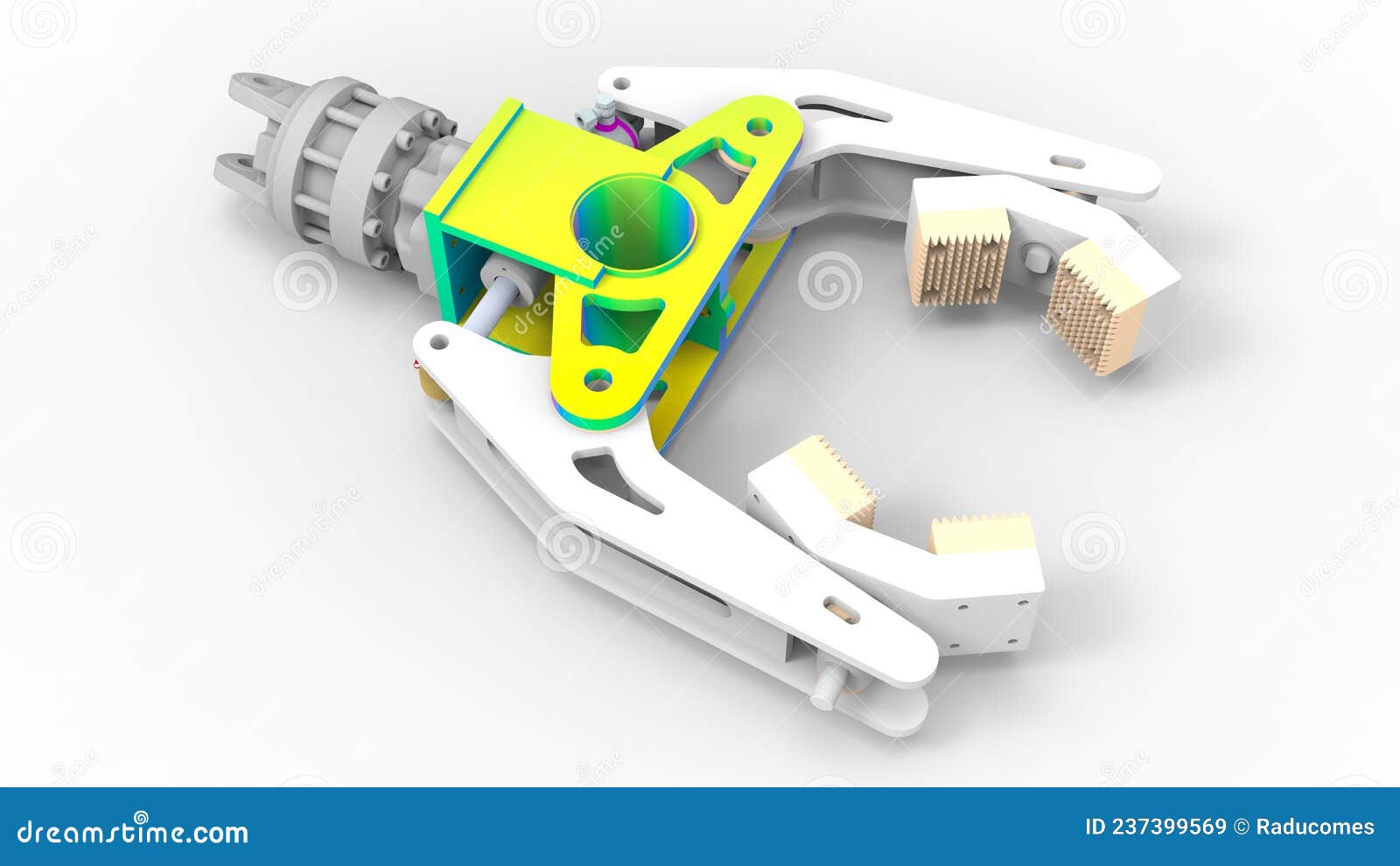 Robotic Arm Gripper Holding With Two Claws Flat Design Icon Royalty ...