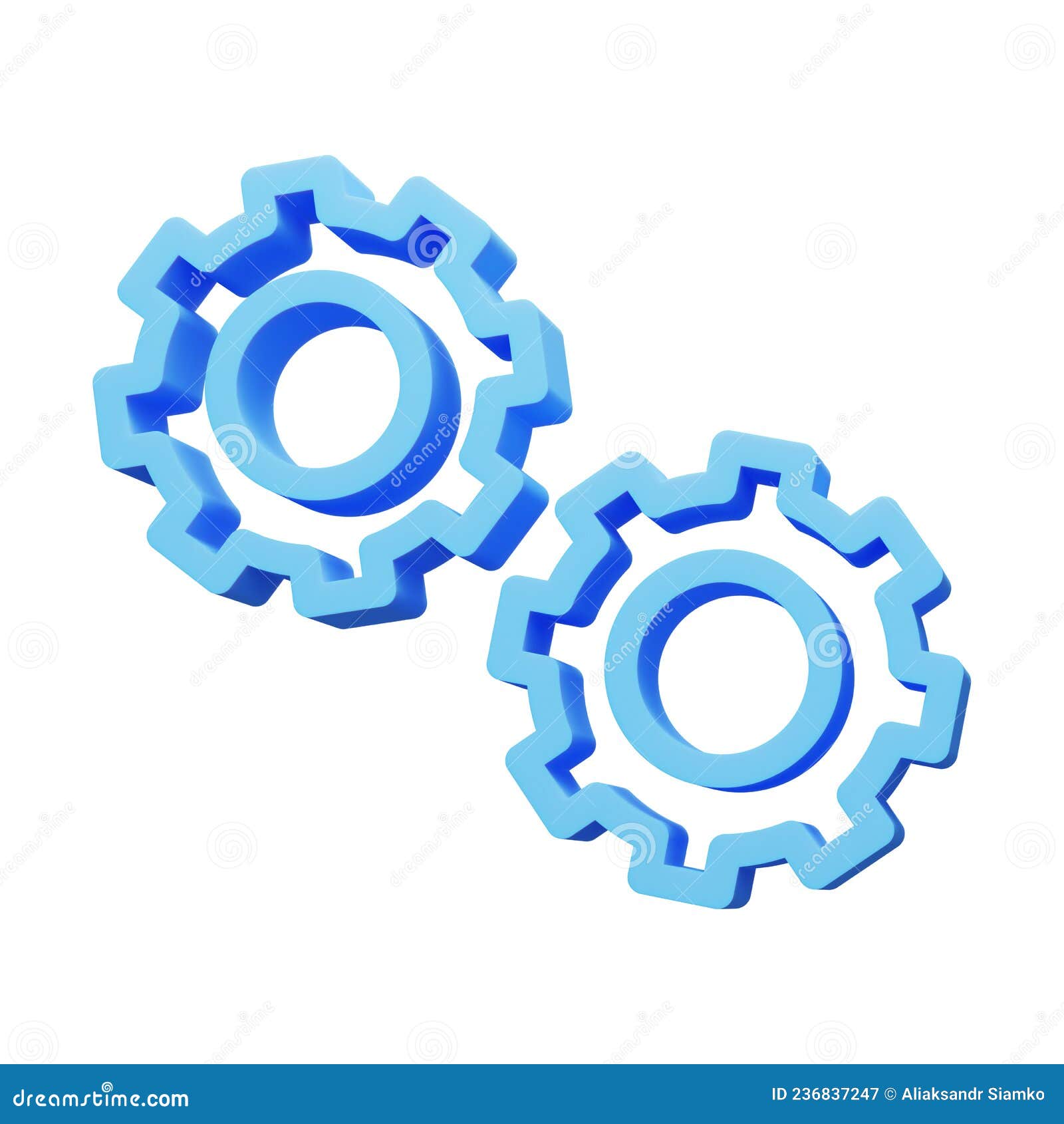 3d Render Illustration. Settings Icon Stock Illustration - Illustration ...