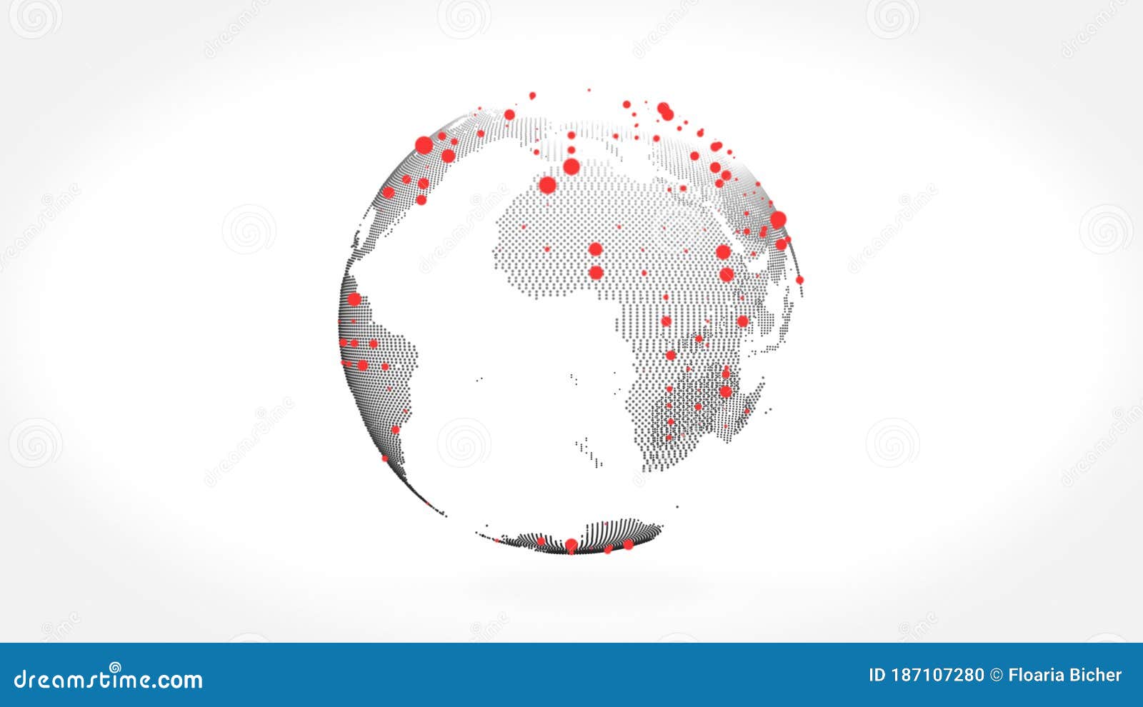3d Render Illustration Showing Global Overpopulation Around the White ...