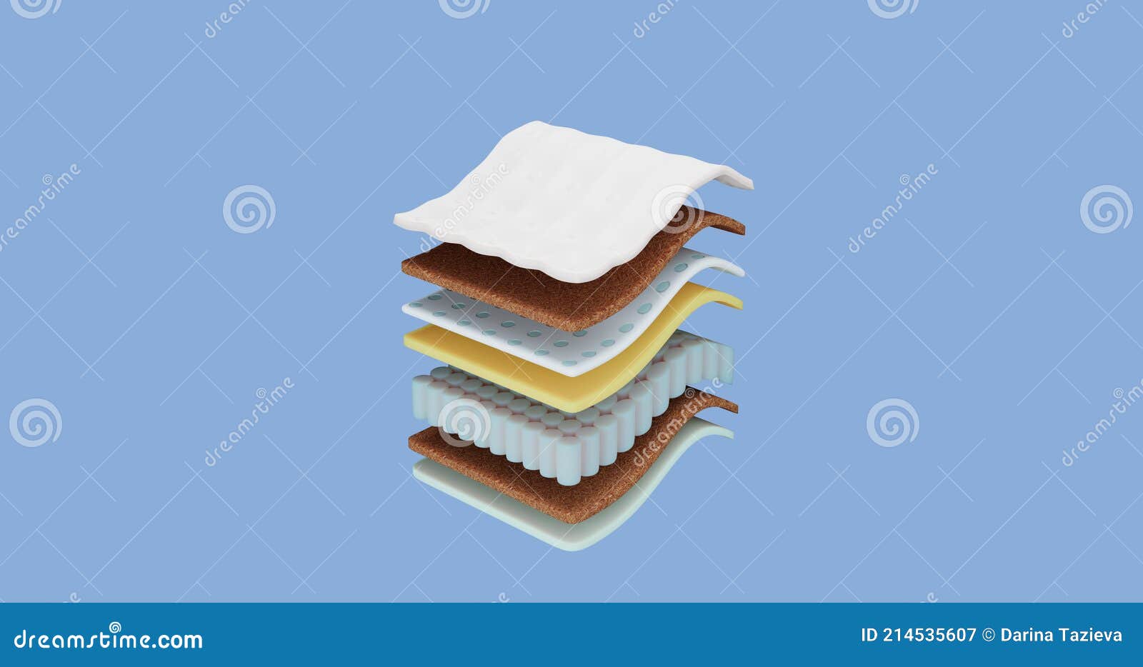 3d Render Illustration of the Stylized Internal Composition of the ...