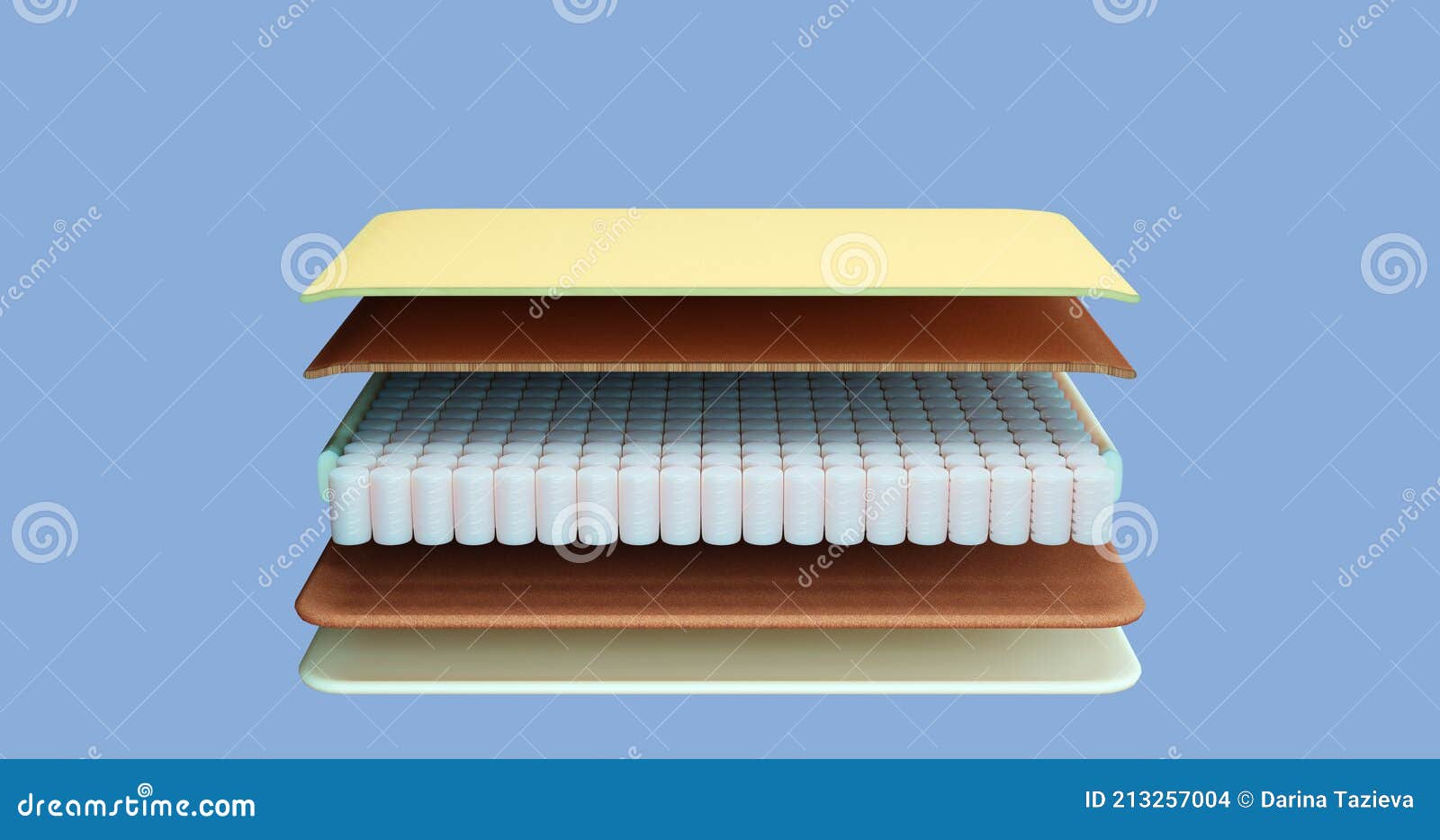 3d Render Illustration of the Stylized Internal Composition of the ...