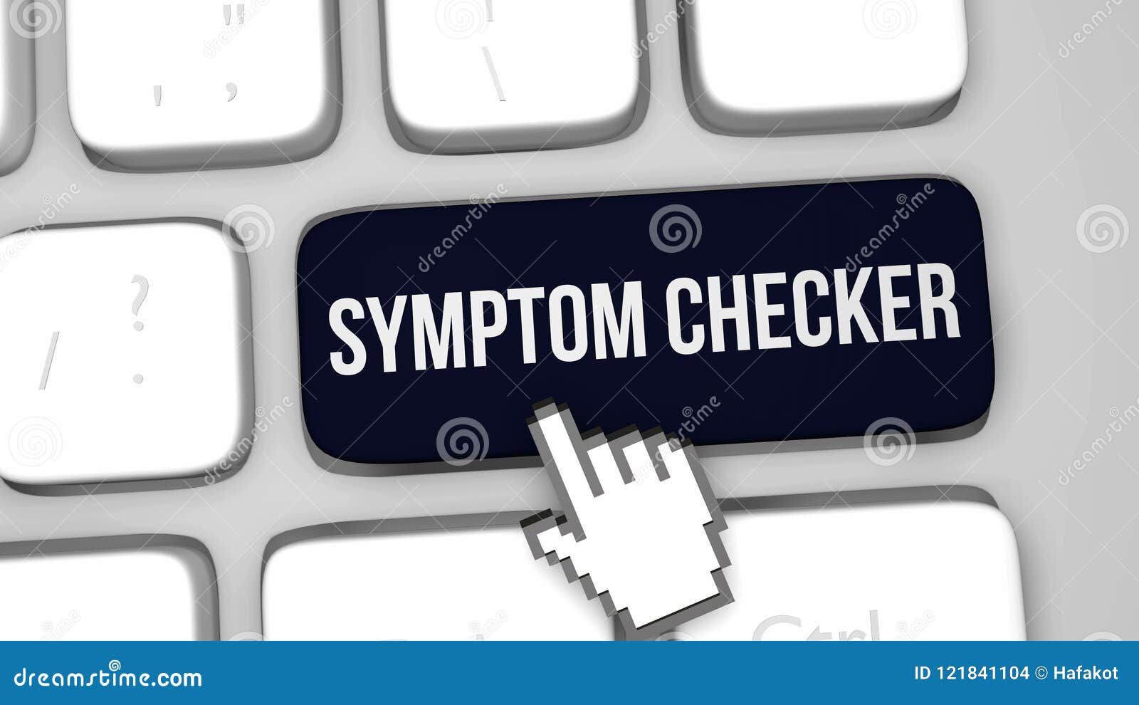 Symptom Checker Keyboard Key Stock Illustration - Illustration of check ...