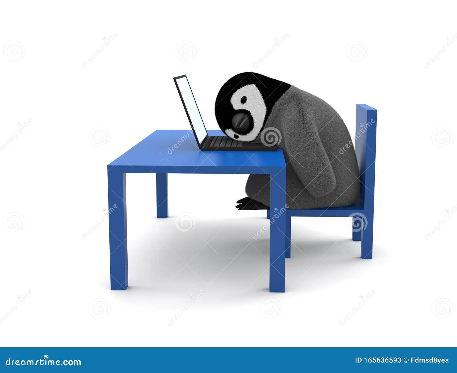 Tired penguin stock illustration. Illustration of penguin - 165636593