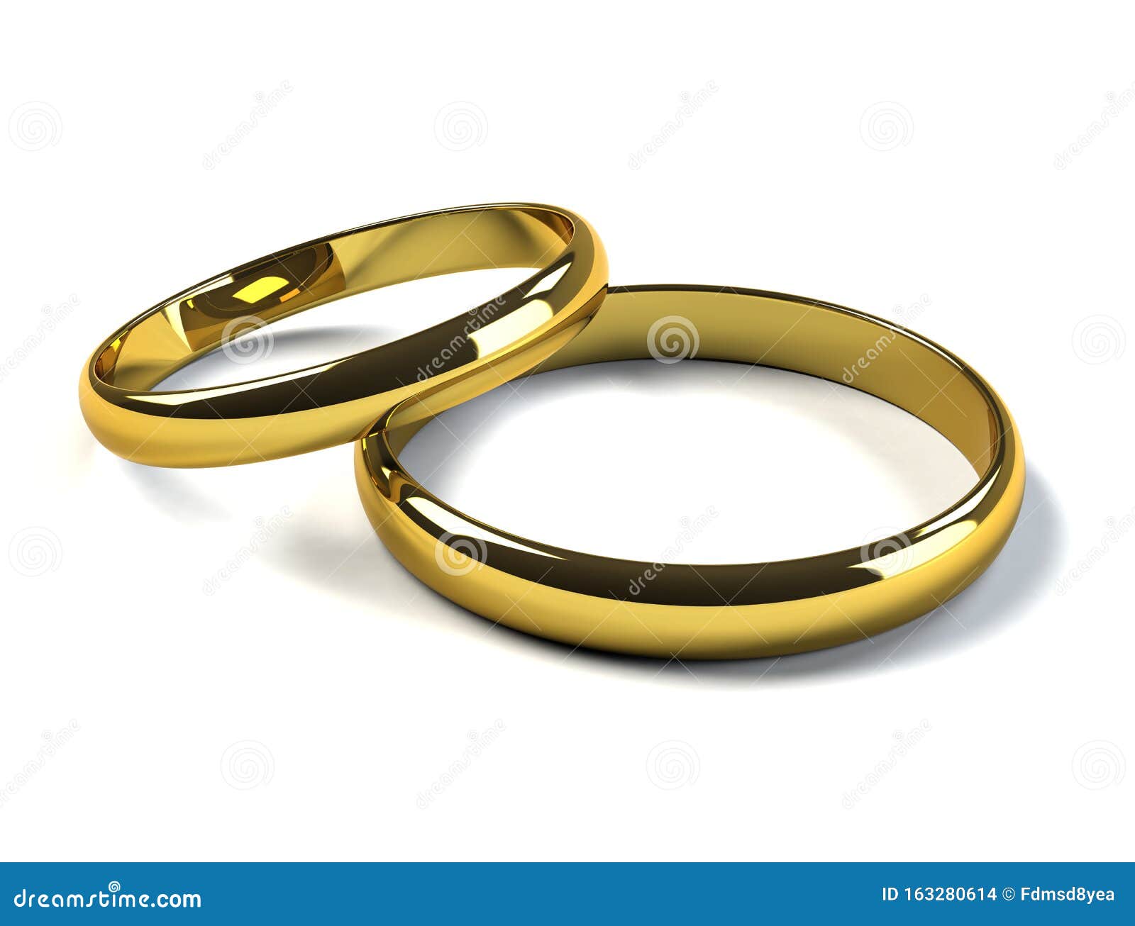 Two gold rings stock illustration. Illustration of metal - 163280614