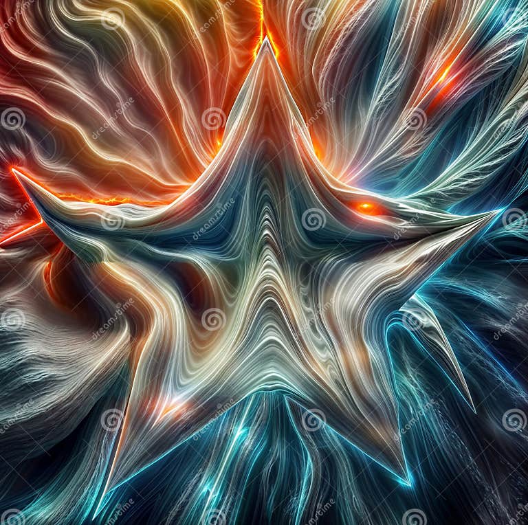 3d Illustration of a Vibrant and Dynamic Display of Abstract Start ...