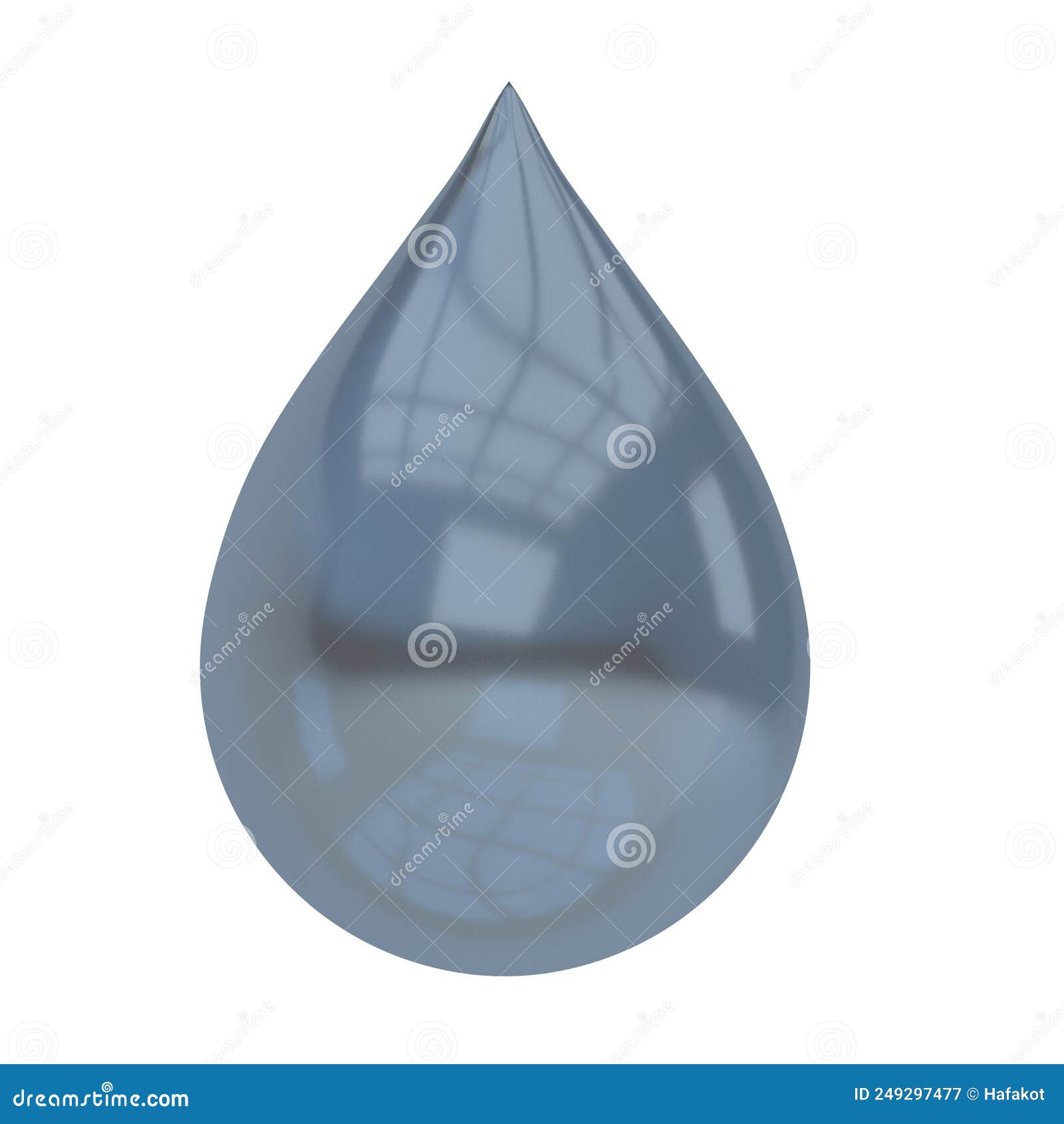 Blue Water Drop Isolated on White Stock Illustration - Illustration of ...