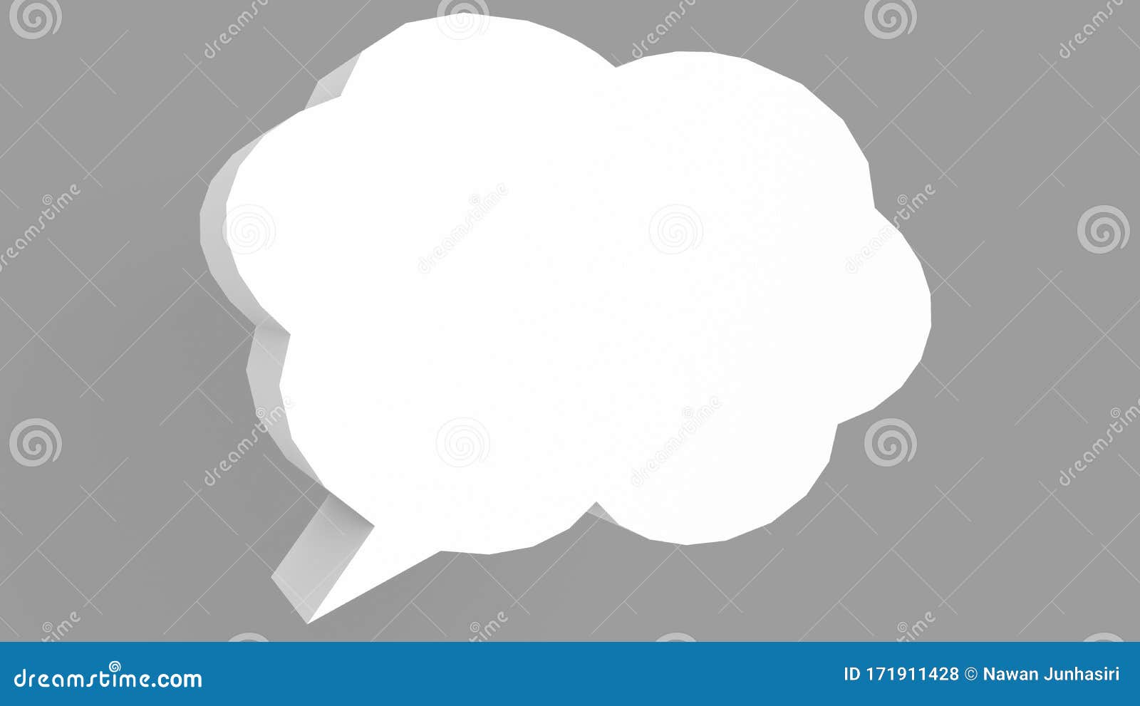 3D Render Illustration of Word Balloon Icon Symbol of Communication ...