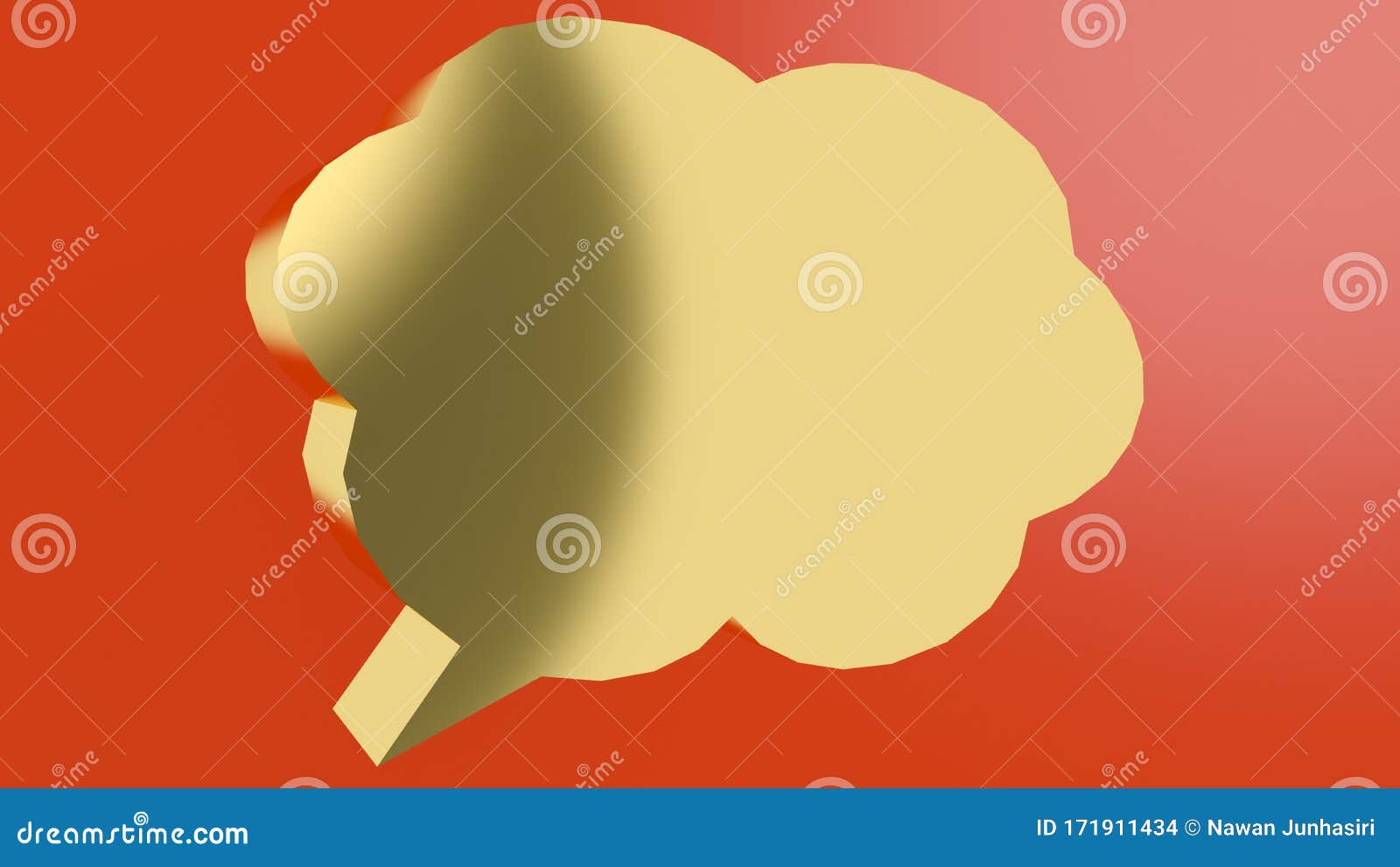 3D Render Illustration of Word Balloon Icon Symbol of Communication ...