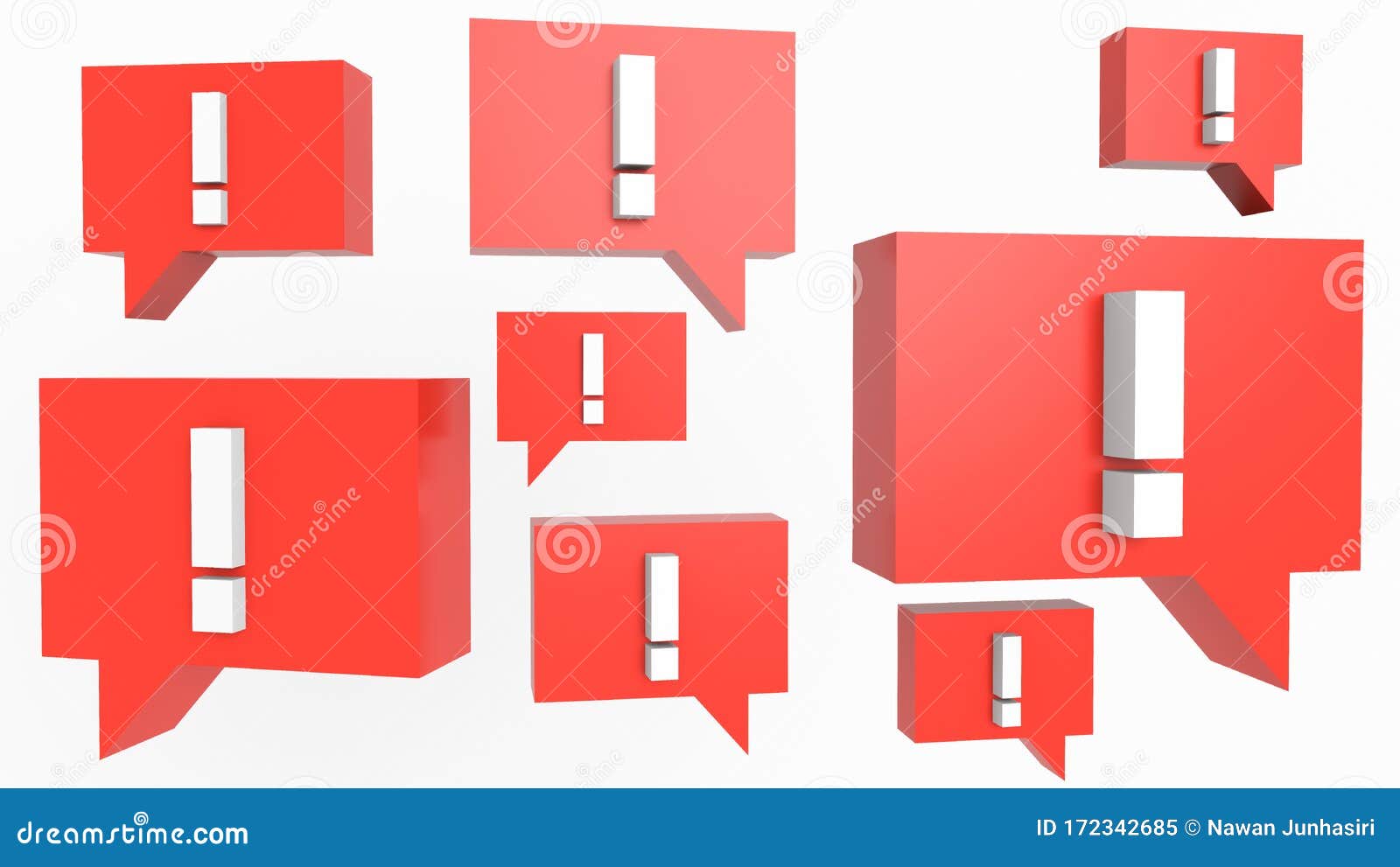 3D Render Illustration of Word Balloon Icon Symbol of Communication ...