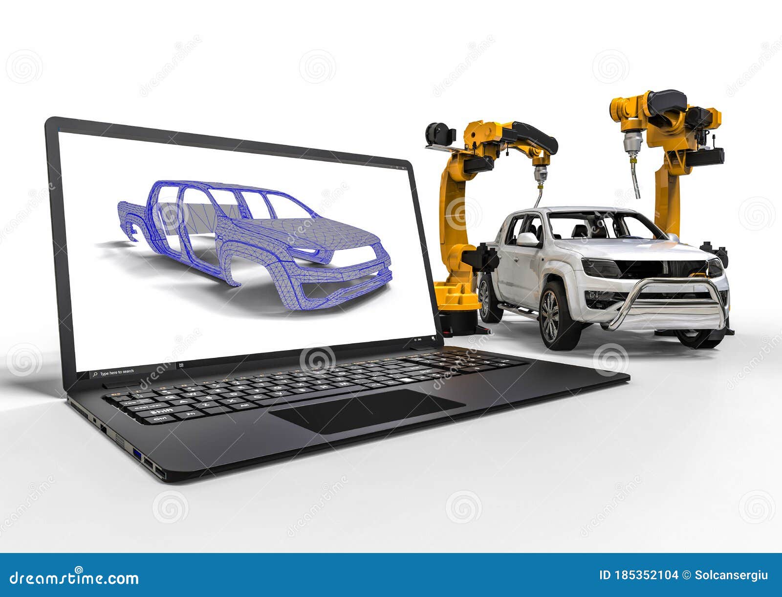 Automotive Manufacturing Icon Vector Illustration | CartoonDealer.com ...