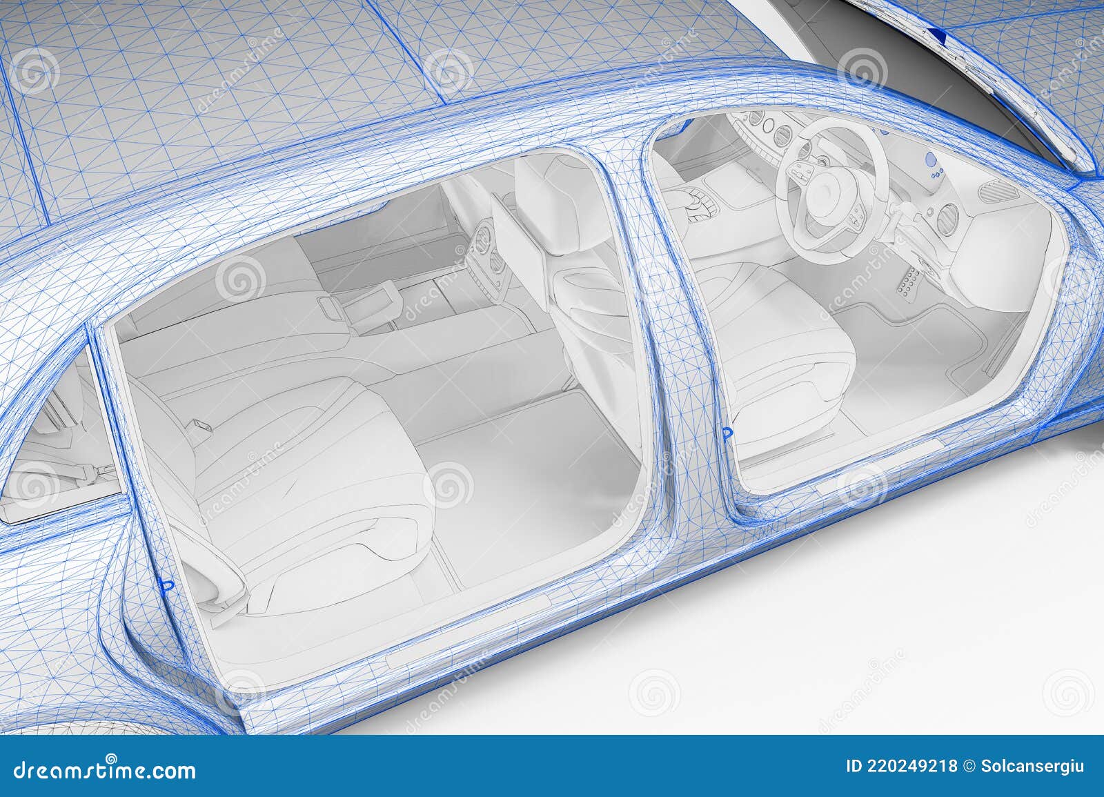 Computer Aided Design in Automotive Design Stock Illustration ...