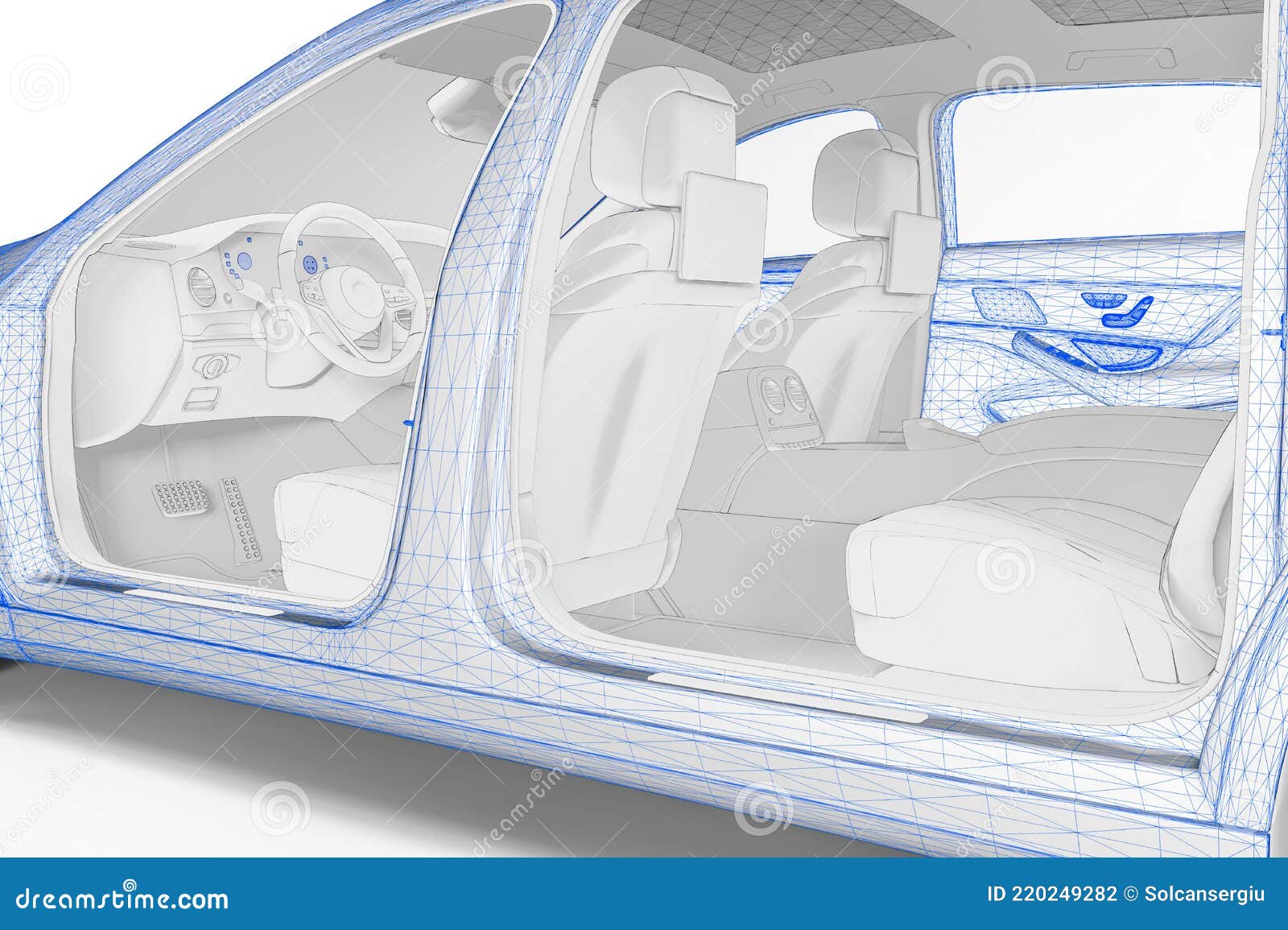 Computer Aided Design in Automotive Design Stock Illustration ...