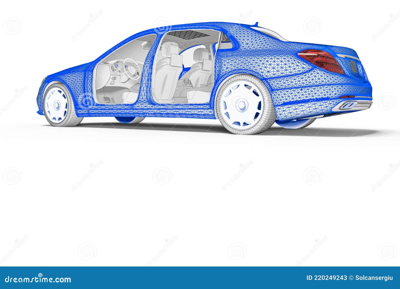Computer Aided Design in Automotive Design Stock Illustration ...