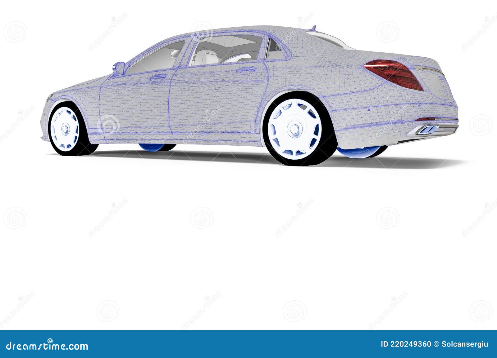 Computer Aided Design in Automotive Design Stock Illustration ...