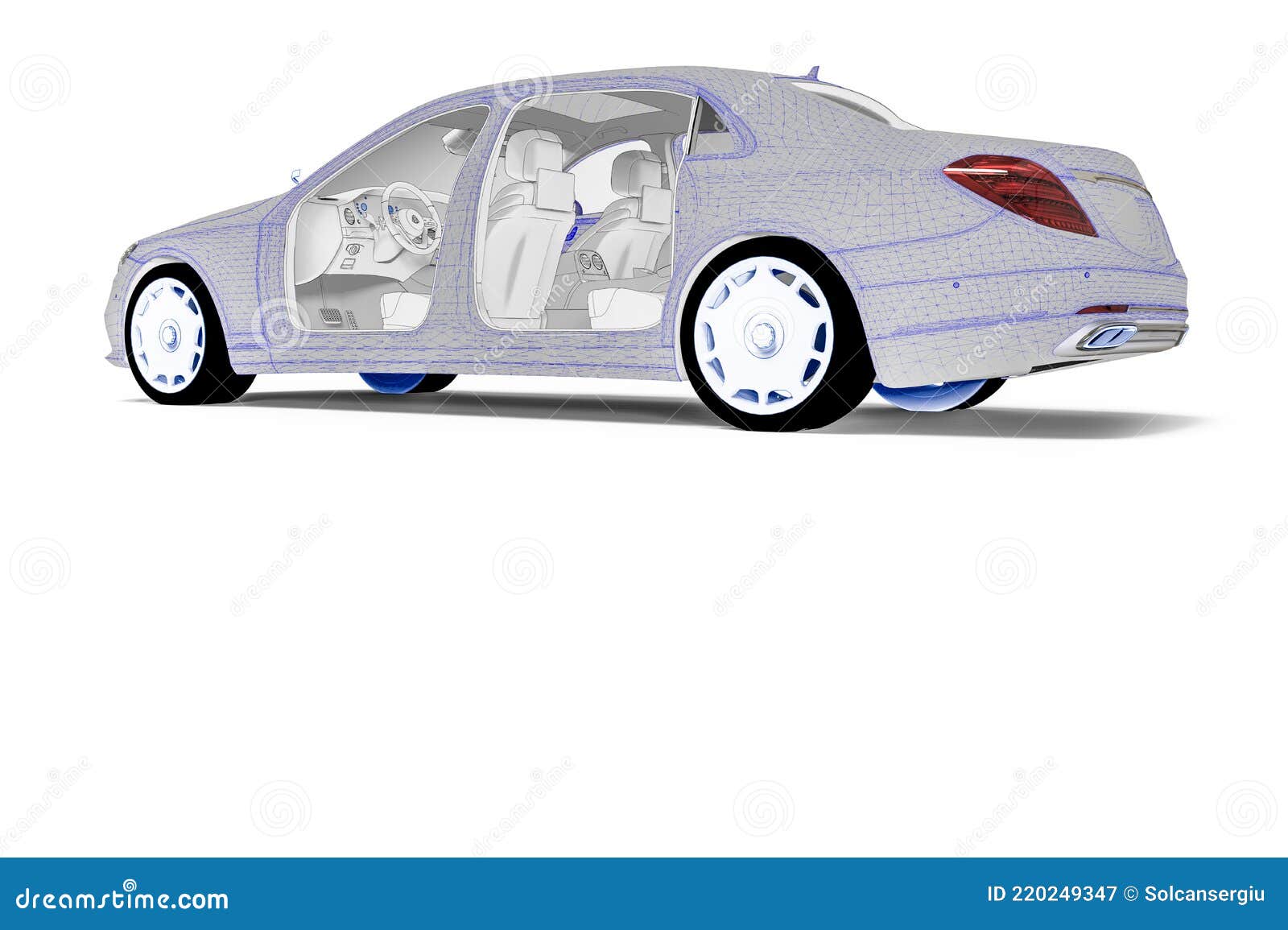Computer Aided Design in Automotive Design Stock Illustration ...